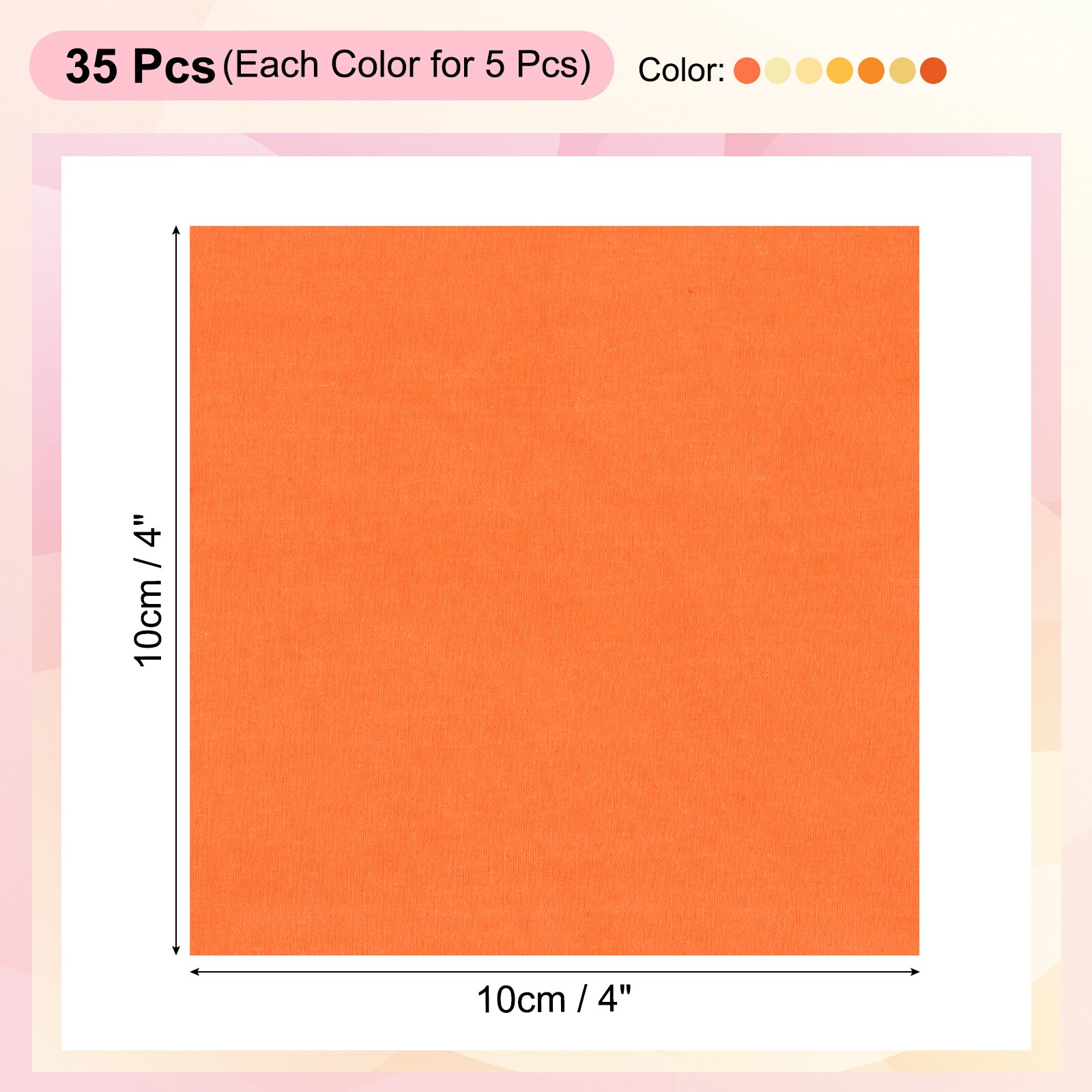 PATIKIL Cotton Fabric Bundles 35pcs 4 x 4 Inch Fat Quarter Solid Color ...