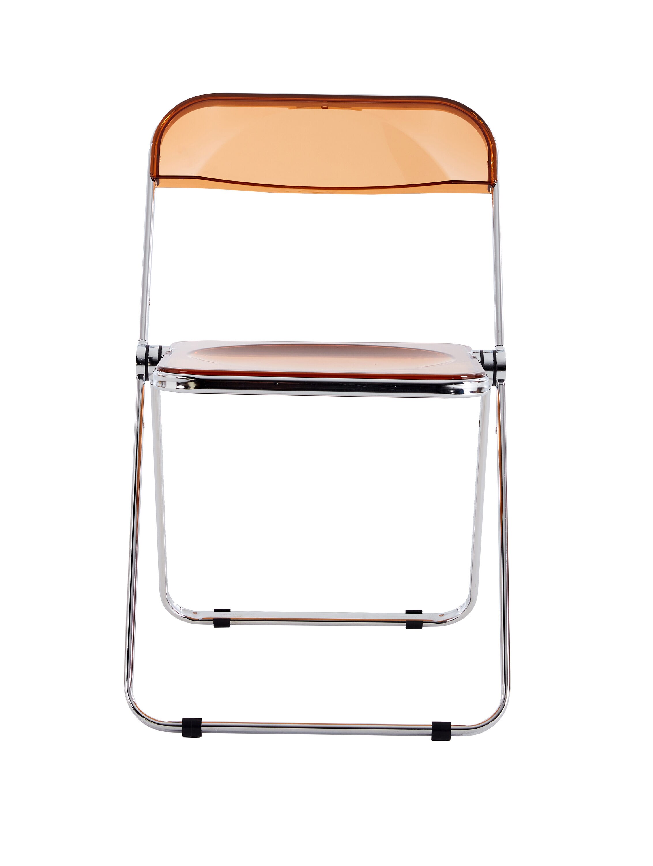 LOVMOR YELLOW Clear Transparent Folding Chair Chair Pc Plastic Living ...