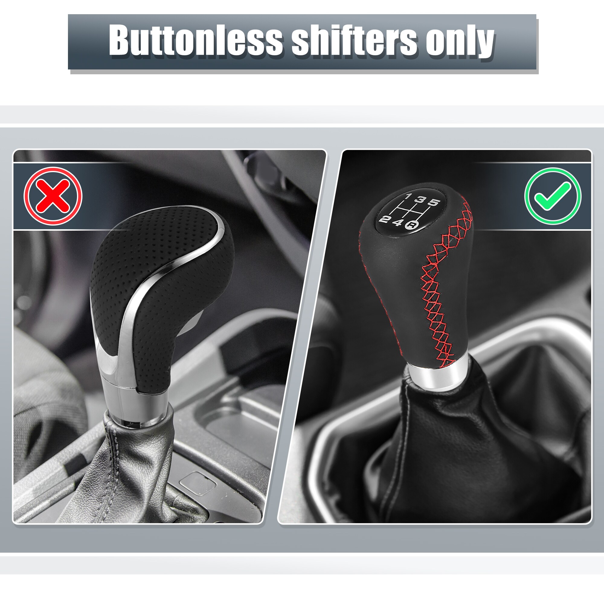 Unique Bargains Black Universal 5 Speed Auto Car Gear Lever Shifter ...