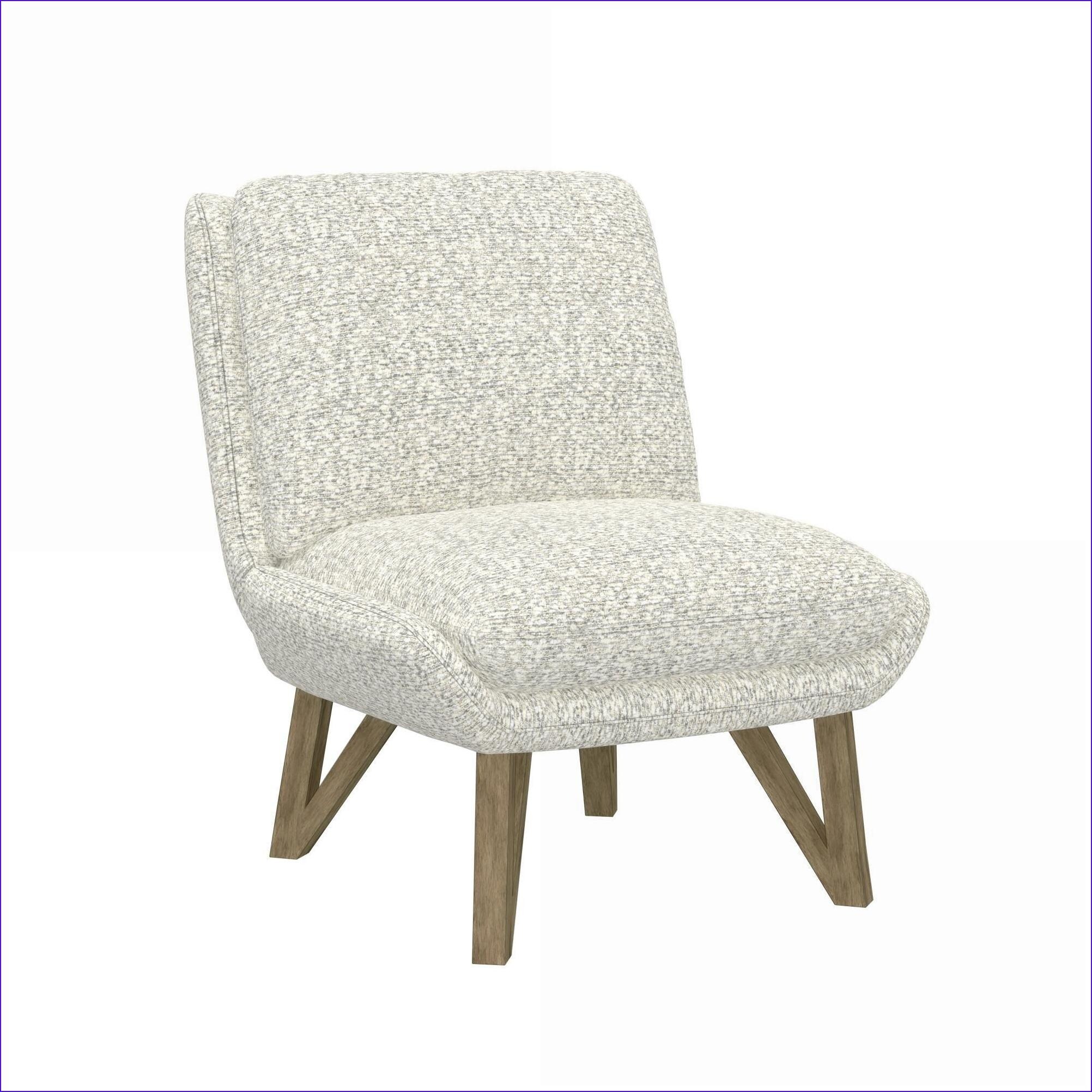 Watnature Ivory Armless Accent Chair Upholstered Single Seat for Adults ...