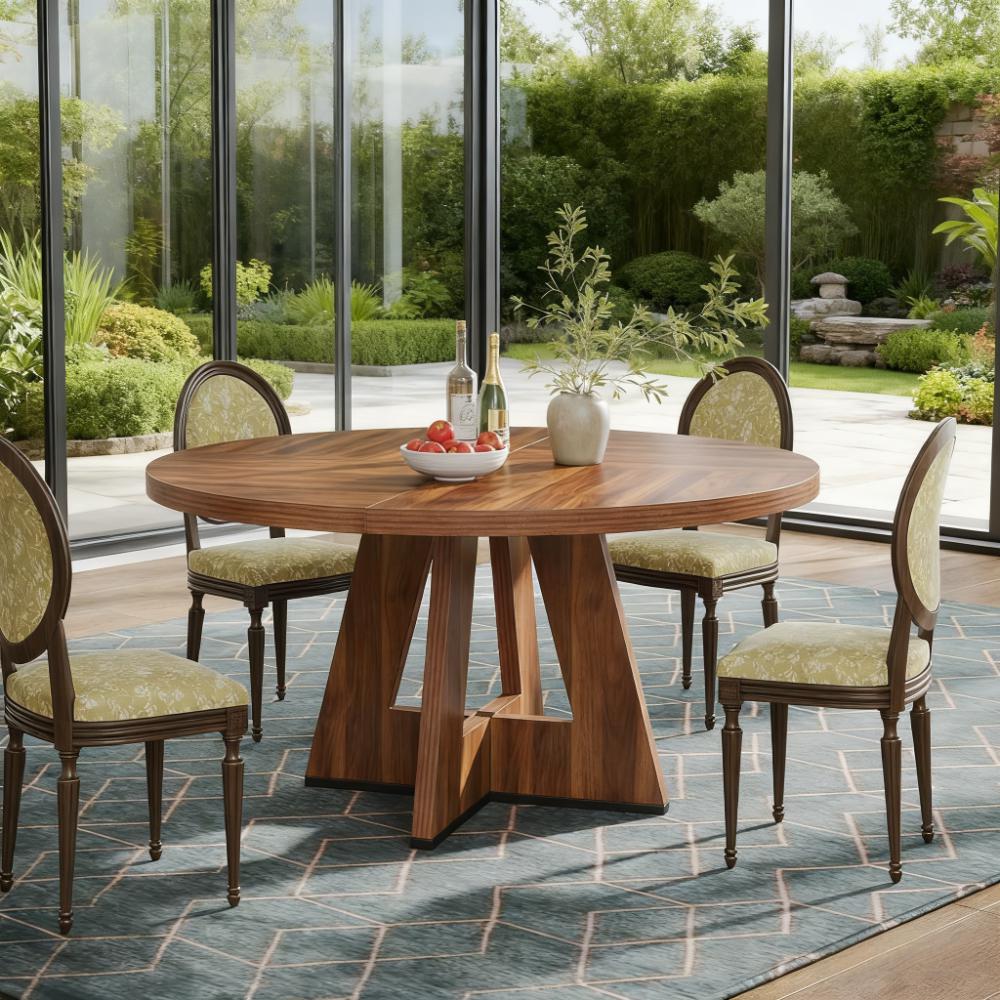 Blisstyle 47 Inch Wood Dining Table Round Dining Table Just 1pcs Dining ...