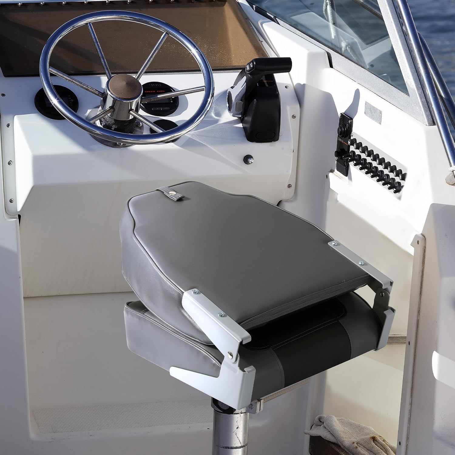Garvee 2 Pack High Back Folding Boat Seats - 23.2 x 15.5 Inch Thick ...