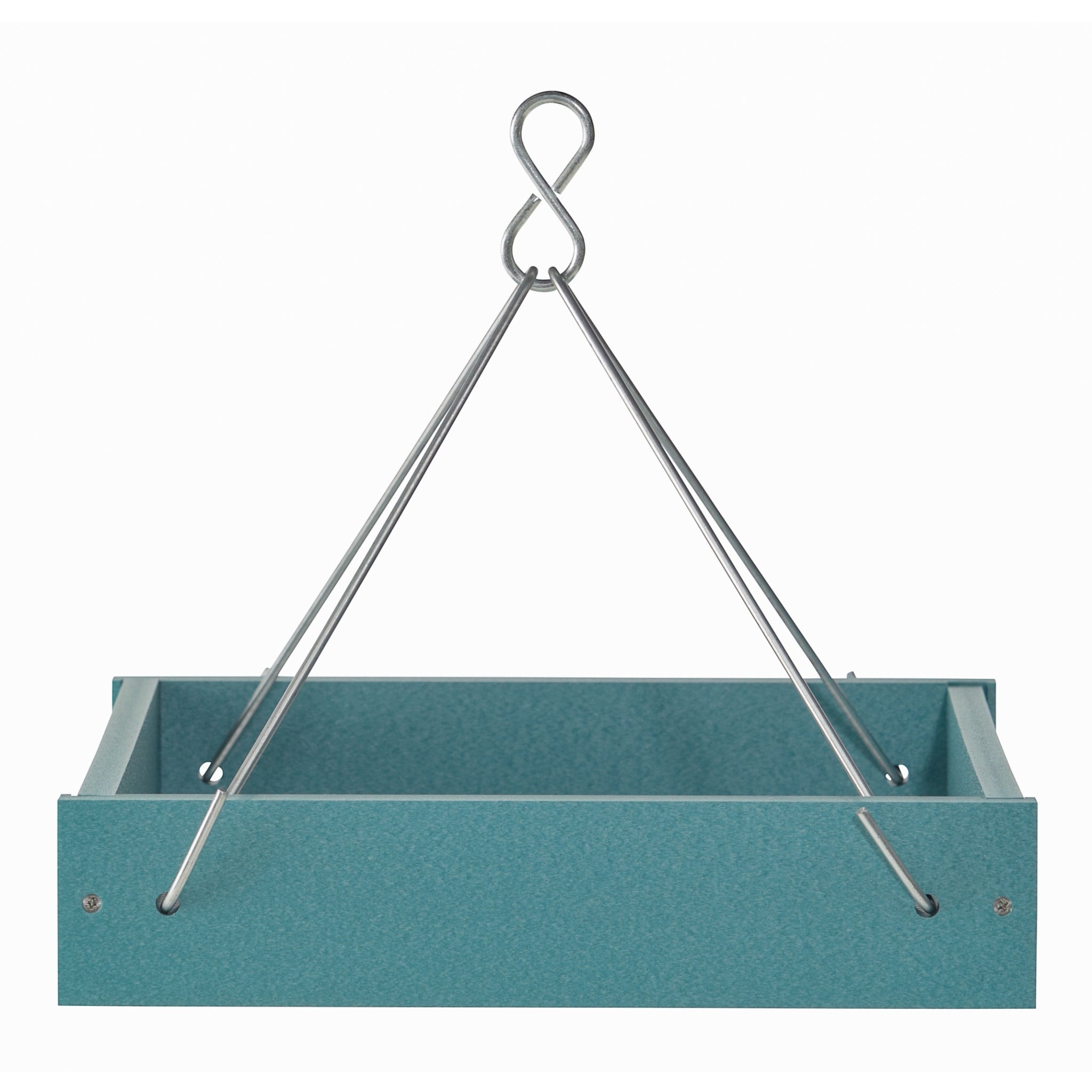 BIRDS CHOICE Small Hanging Platform Bird Feeder in Blue Recycled ...