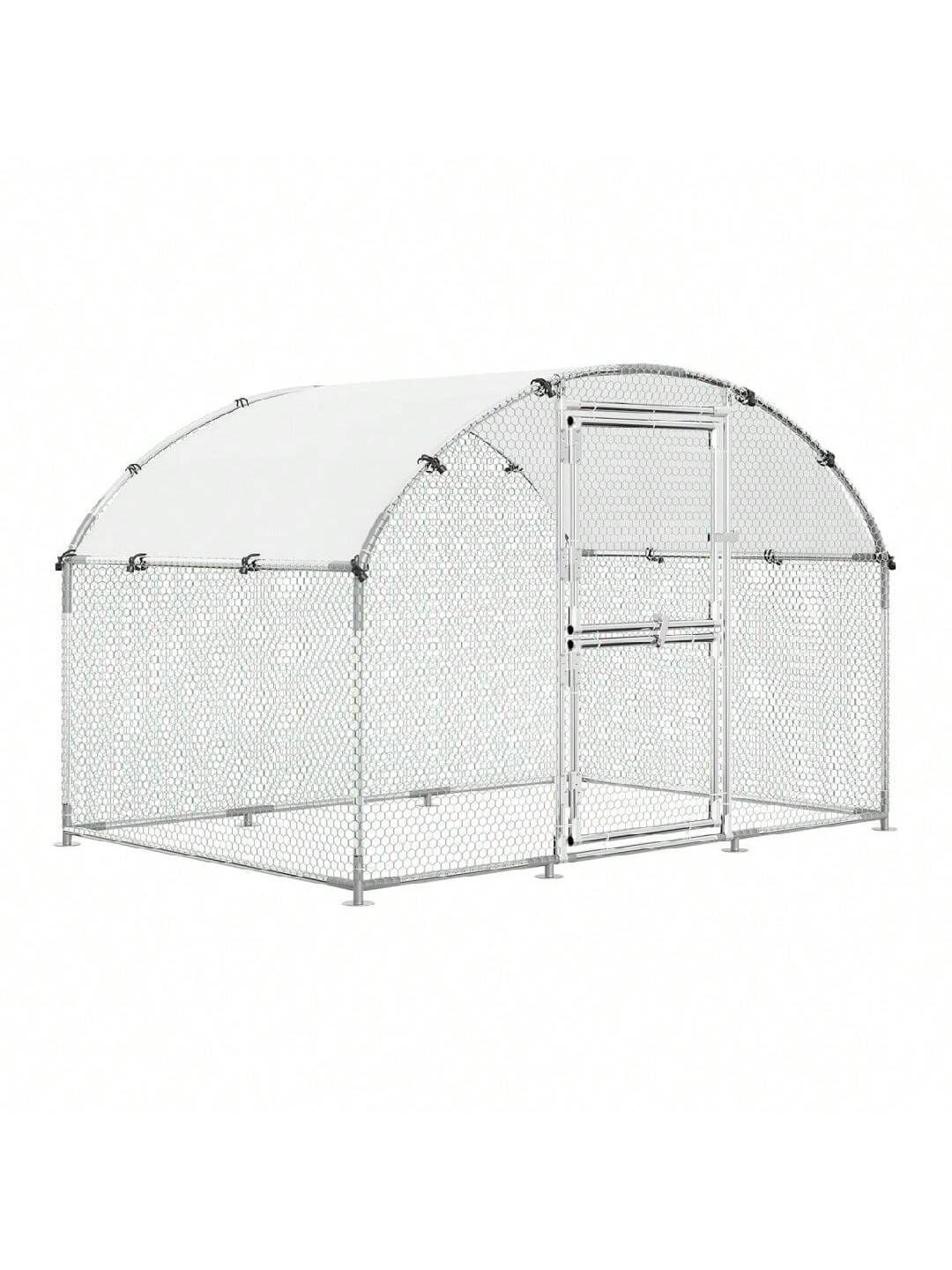 Qeetex Small Metal Chicken Coop Dome Shaped Poultry Cage Run Waterproof ...