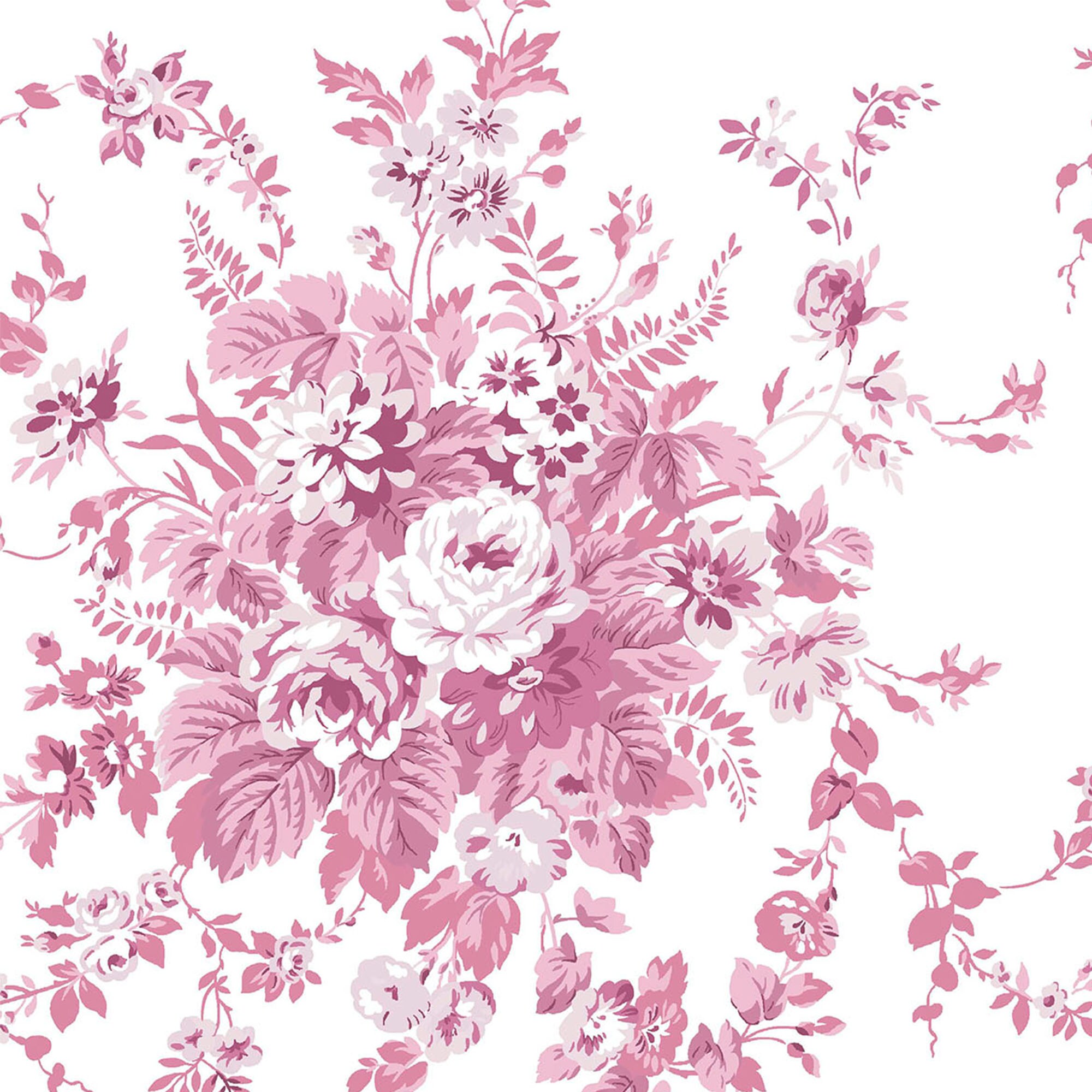 Rachel Ashwell 56-sq ft Pink Tonal Non-woven Textured Floral Unpasted ...