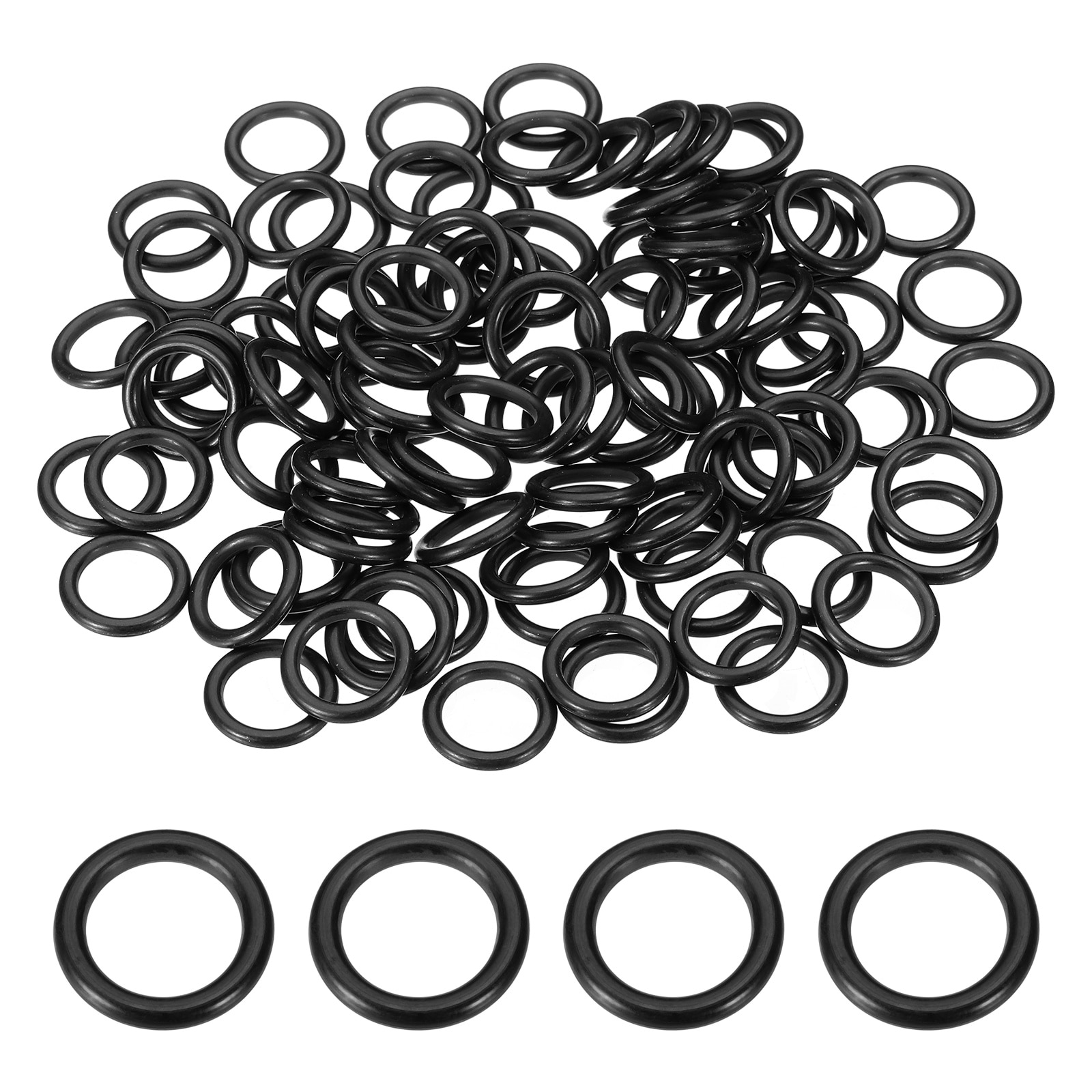 Unique Bargains 100pcs AS-112 O-rings Nitrile Rubber O-Rings 1/2 Inch ...