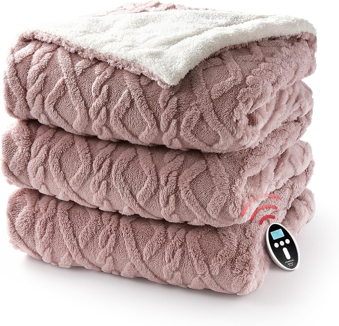 Qeetex Electric Blanket King Size Dual Control Heated Blanket Wireless ...
