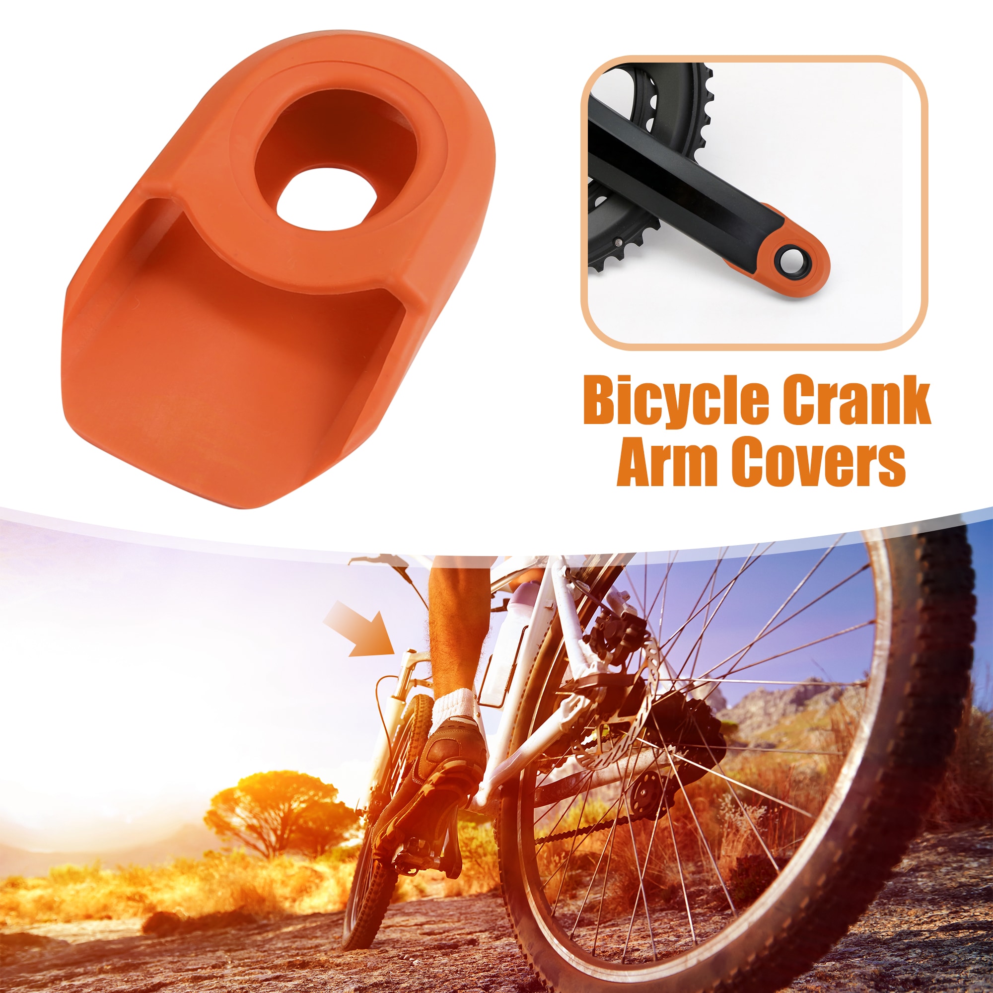 Unique Bargains 2pcs Soft Plastic Bicycle Cycling Crank Boot Protectors ...