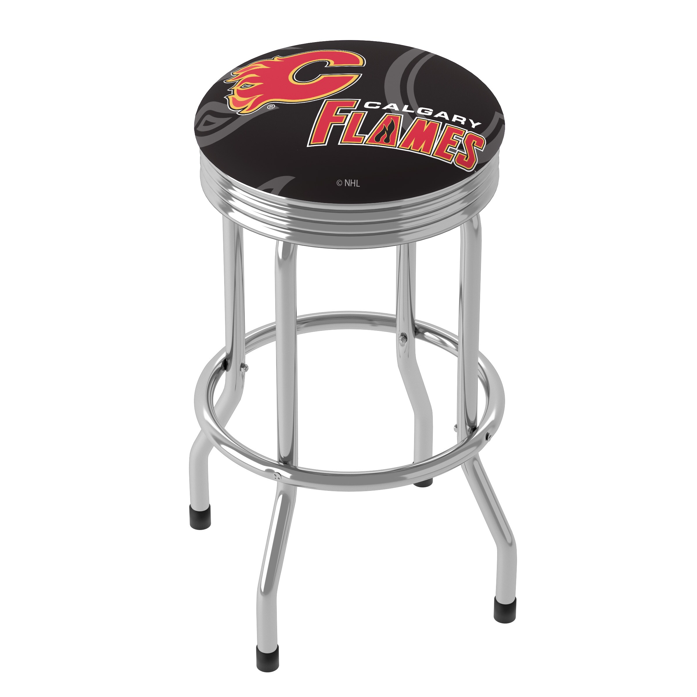 Trademark Gameroom Calgary Flames Logo Bar Stool at Lowes.com