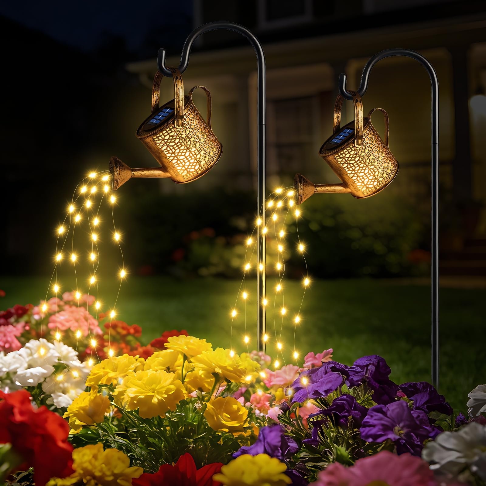 AOIZGMY 2 Pack Solar Watering Can Lights Outdoor Decorative Hanging ...