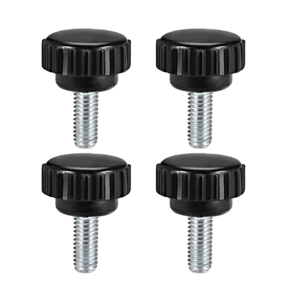 Unique Bargains 4pcs Knurled Clamping Knobs M6 x 10mm Metric Zinc ...