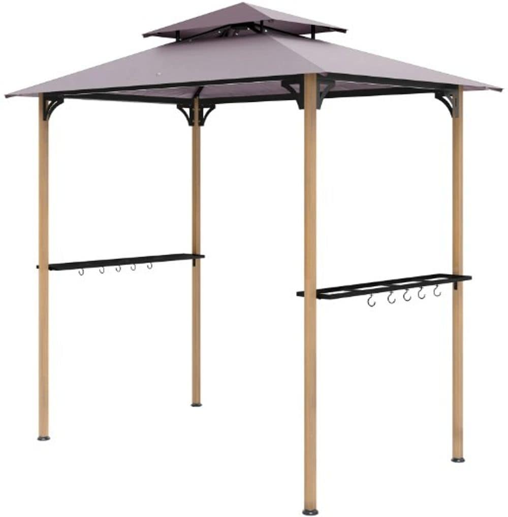 Blisstyle Double Tiered Barbecue Grill Gazebo Shelter Grill Gazebo with ...
