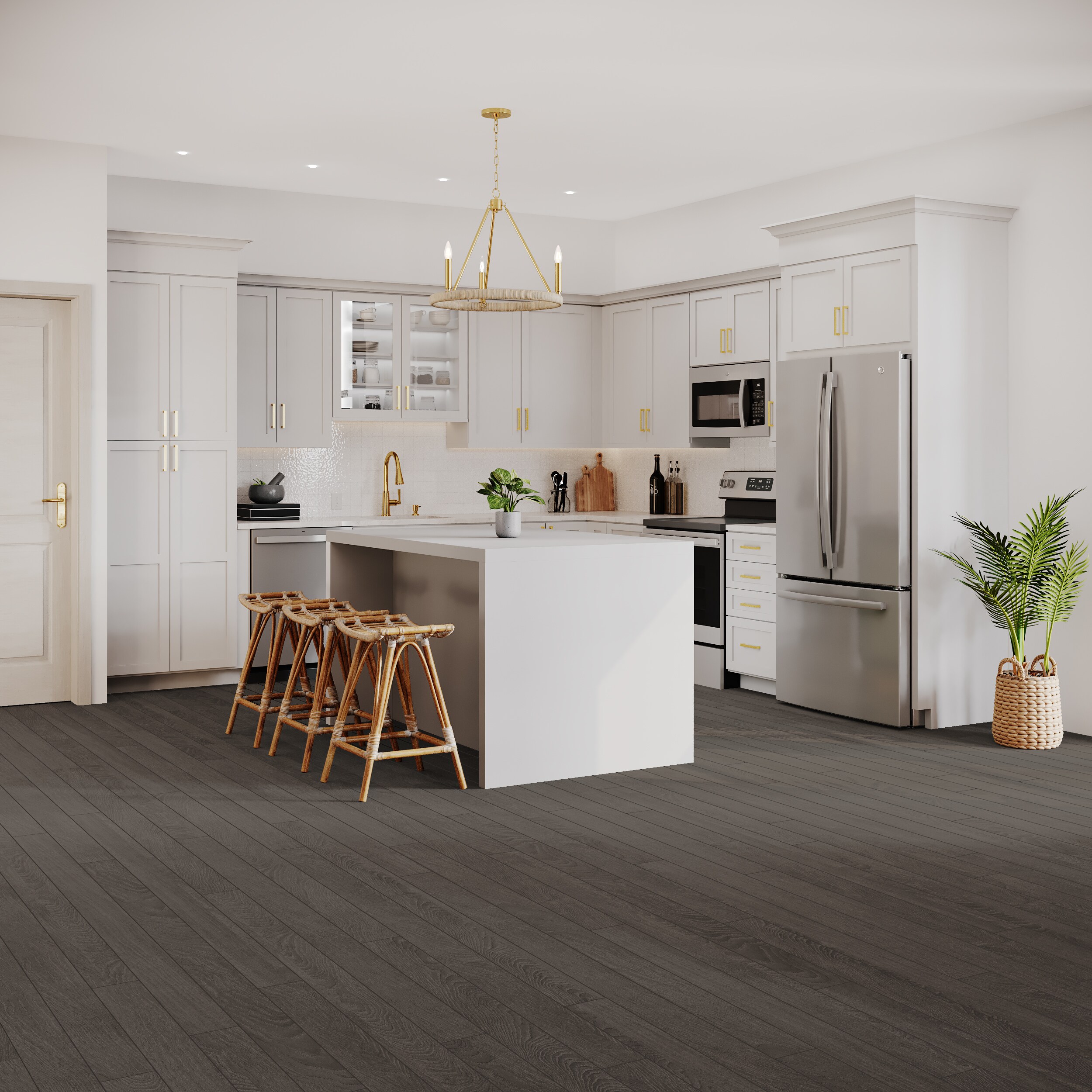 allen + roth Cityscape White Oak 4-in W x 3/4-in T x Varying Length ...