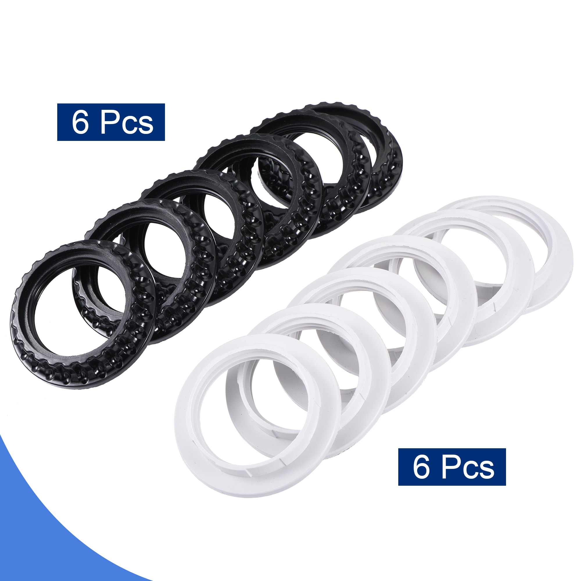 Unique Bargains 6 Sets E26/E27 Light Socket Rings Lamp Shade Holder ...