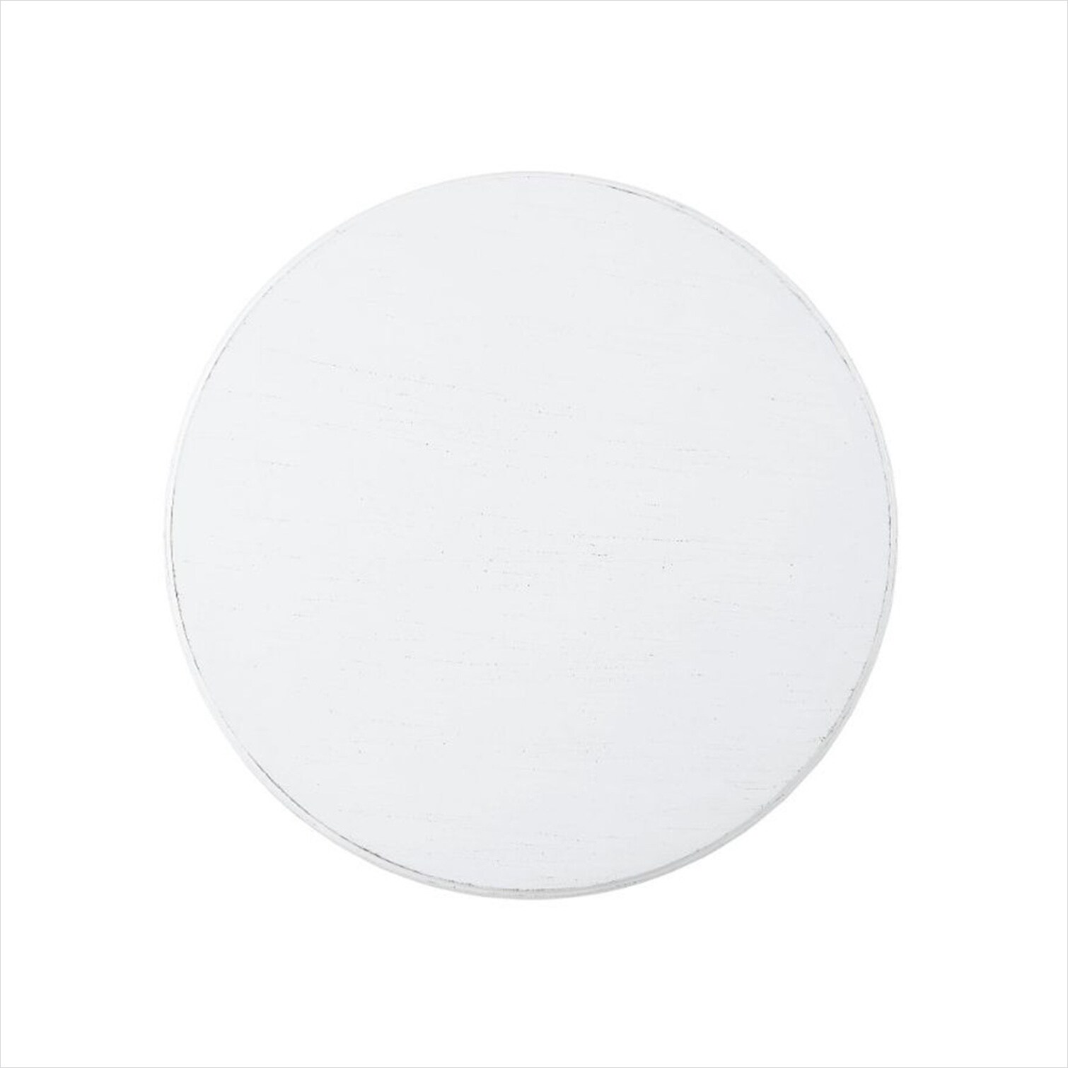 Watnature Accent Table with Turned Pedestal Base Crisp White 18-Inch ...