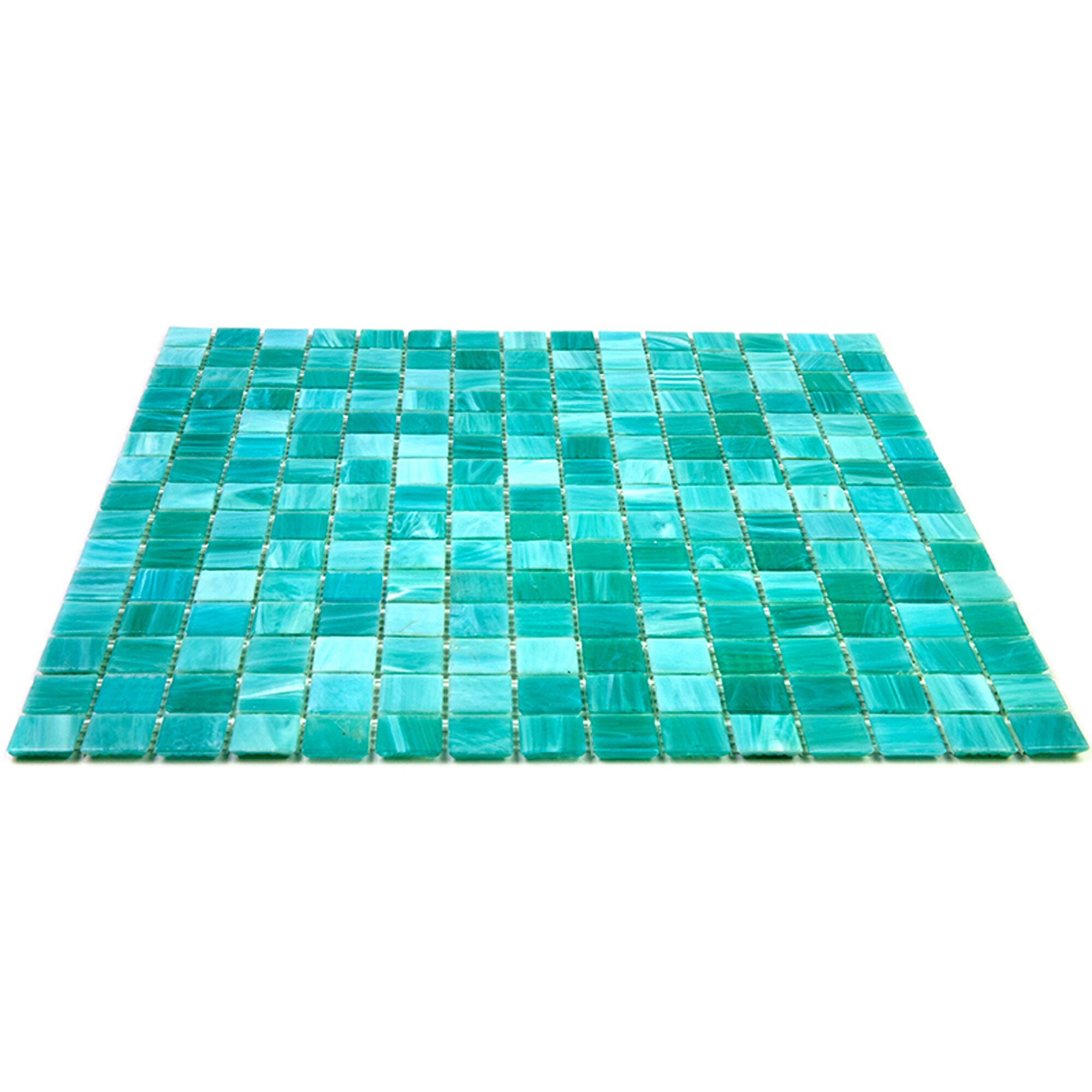 Apollo Tile Celestial Cyan Blue 12-in x 12-in Glossy Glass Uniform ...