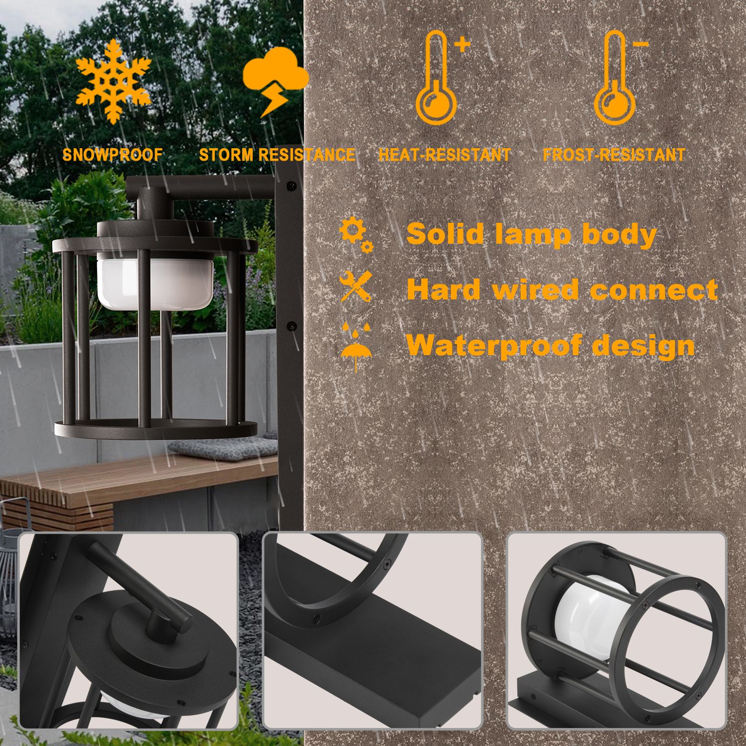 Tatayosi Wall Sconce Replaceable GX53 LED Bulb Porch Light Modern ...