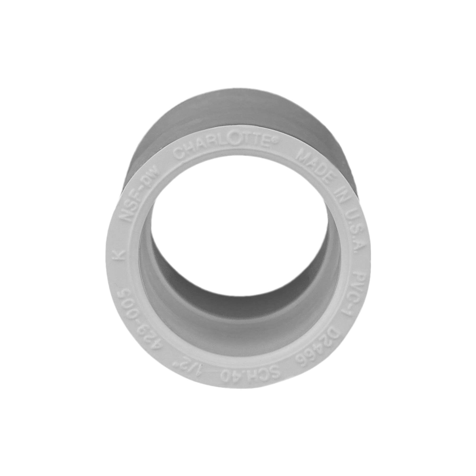 Charlotte Pipe 1/2 in. Schedule 40 PVC Coupling Slip x Slip White ...