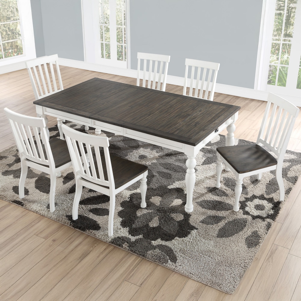Steve Silver Joanna Milk and Honey Two - Tone Farmhouse Extending ...