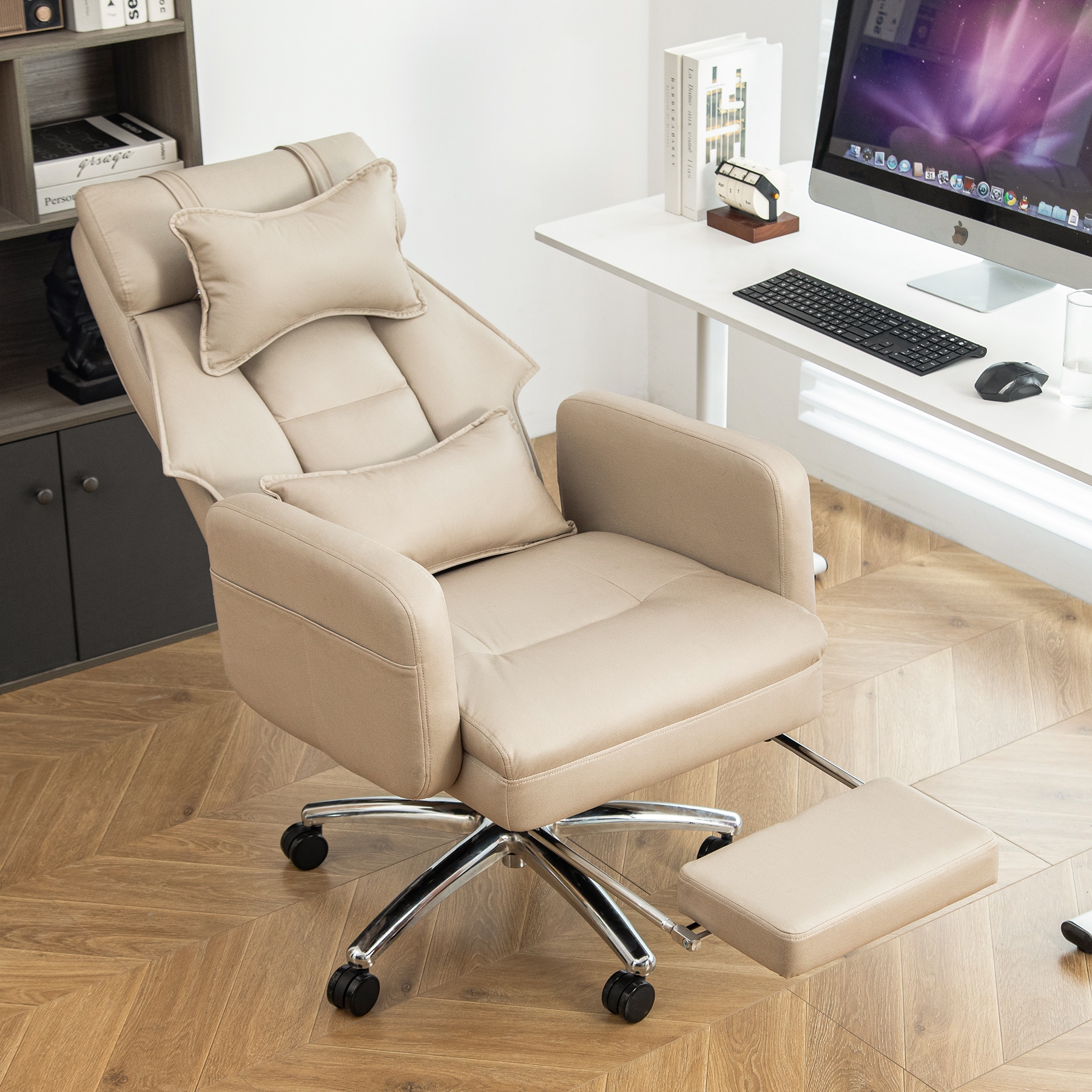 Belffin Swivel Ergonomic Office Chair Technology Leather High Back ...
