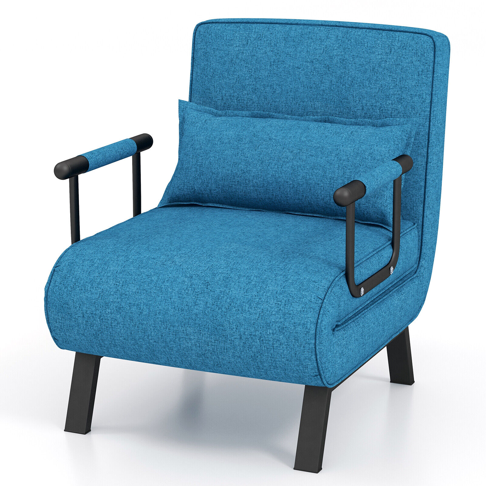 Fenbeli Folding Convertible Sleeper Armchair Lounge Bed with 6-Position ...