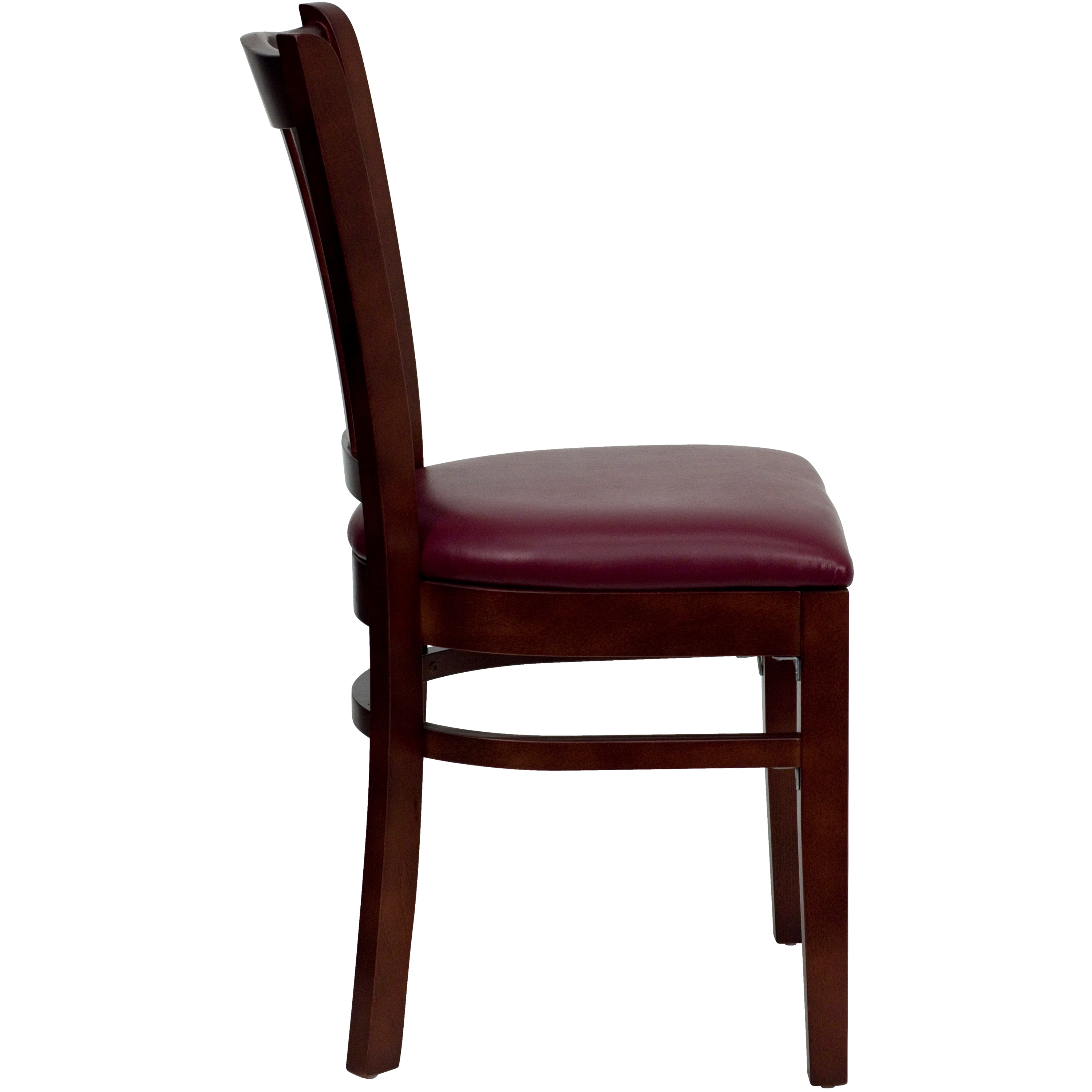 Flash Furniture 2 Pk. HERCULES Series Vertical Slat Back Mahogany Wood ...