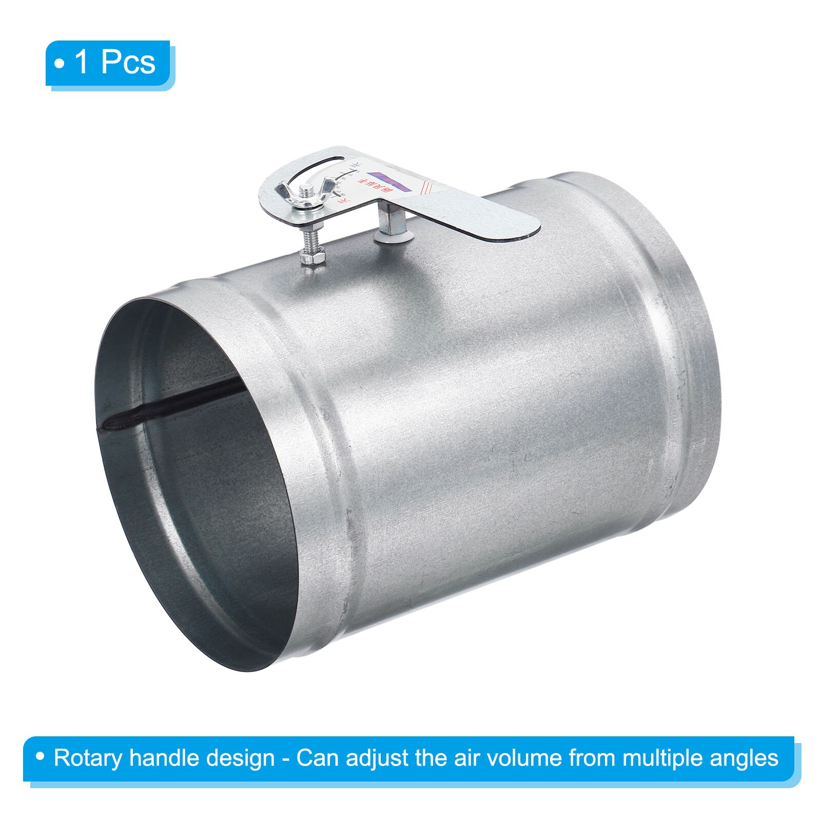 PATIKIL 6 Inch HVAC Duct Manual Volume Damper Metal Adjustment Airflow ...