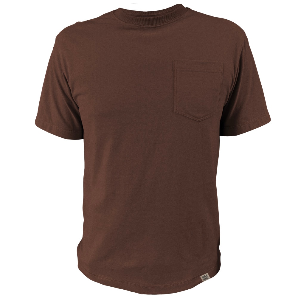 Men's Brown Medium weight Knit Short sleeve Solid T-shirt ( S ) in the ...