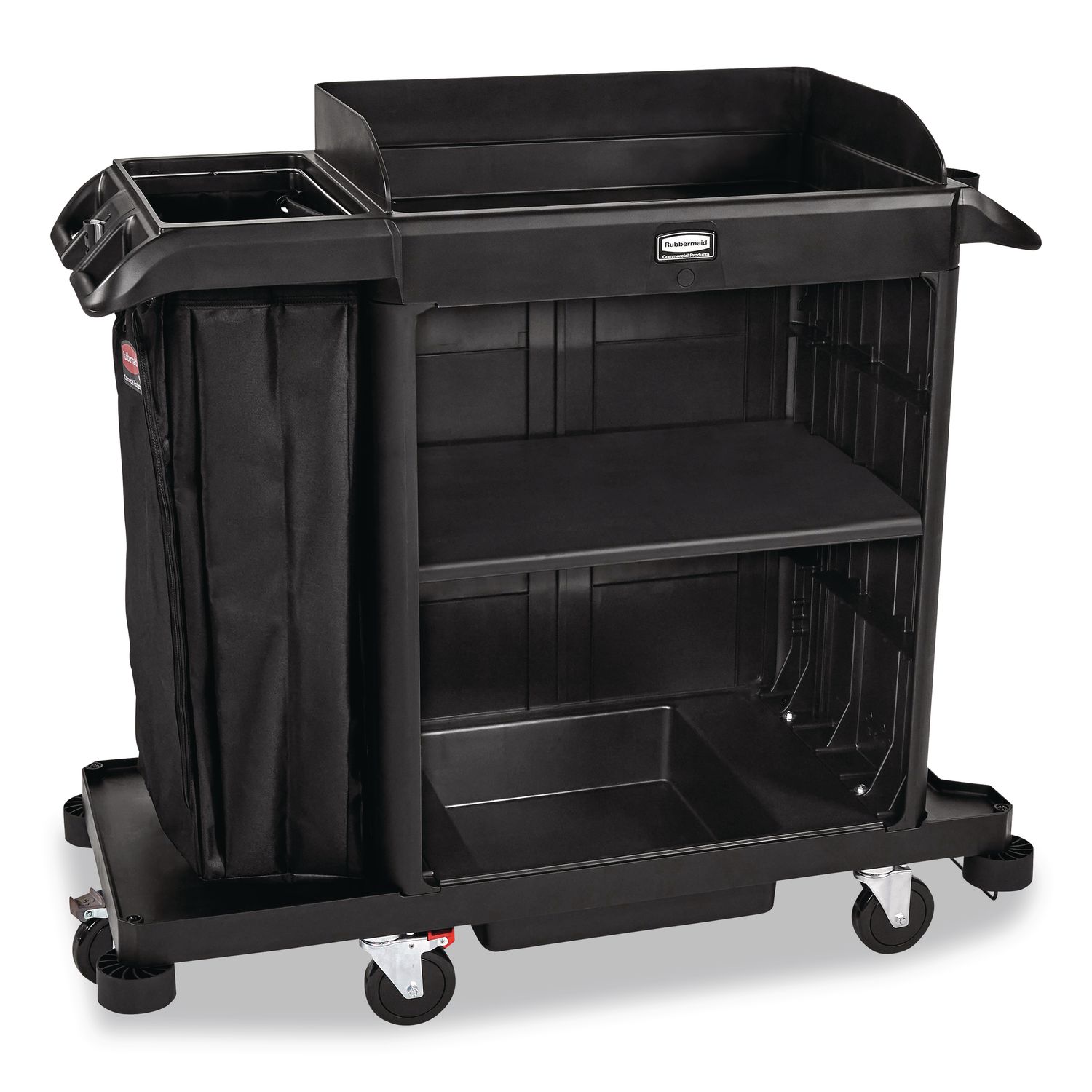 Rubbermaid Commercial Products Compact Housekeeping Cart Plastic 3 ...