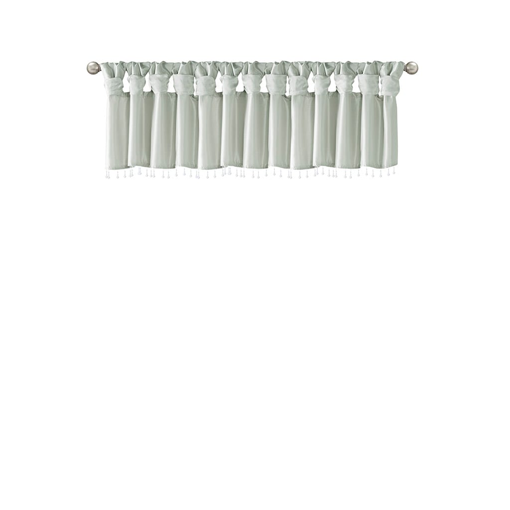 Gracie Mills Elroy Lightweight Beaded Faux Silk Valance in the Valances ...