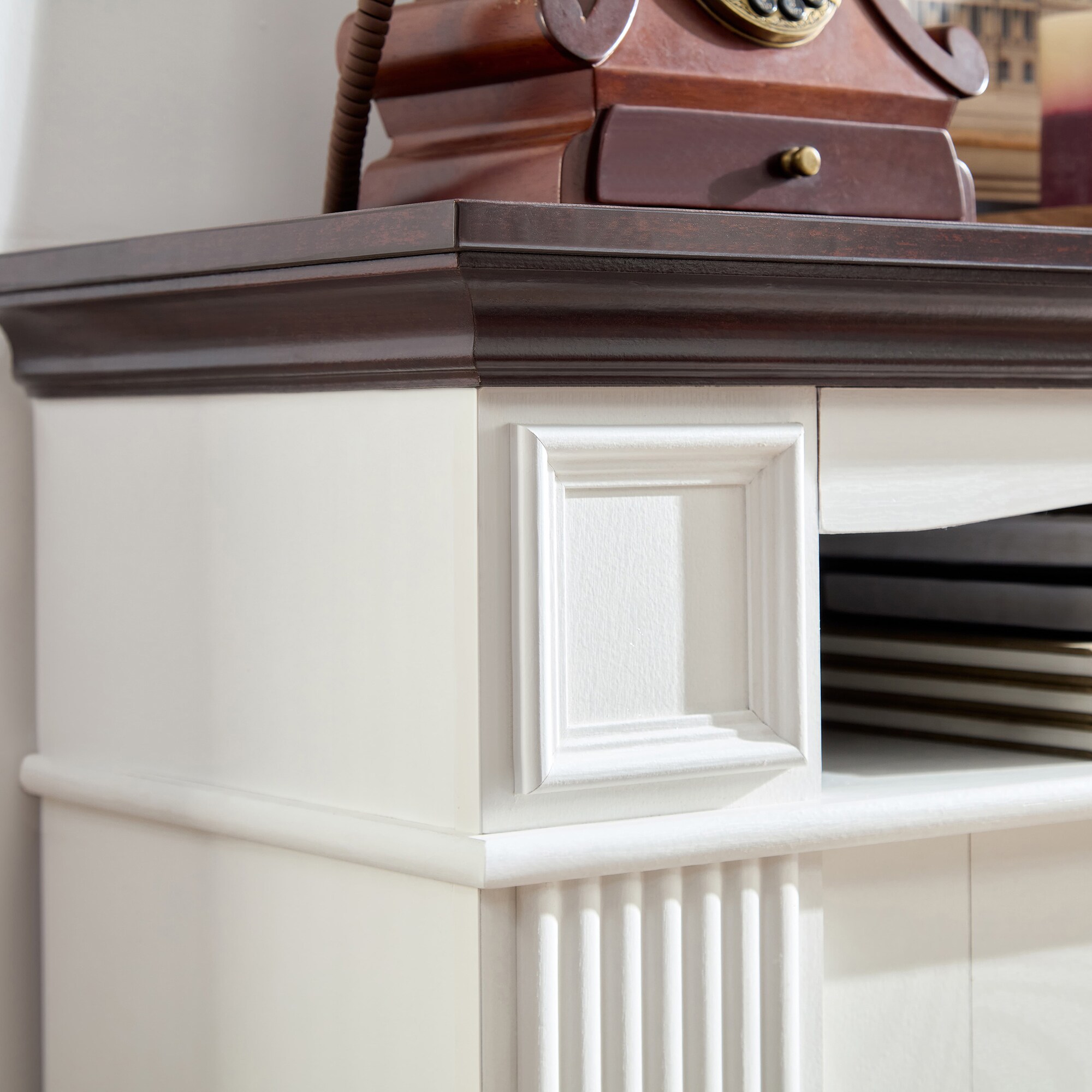 Bybafun 43.5-in W White(Assembly Required) TV Stand with Fan-forced ...