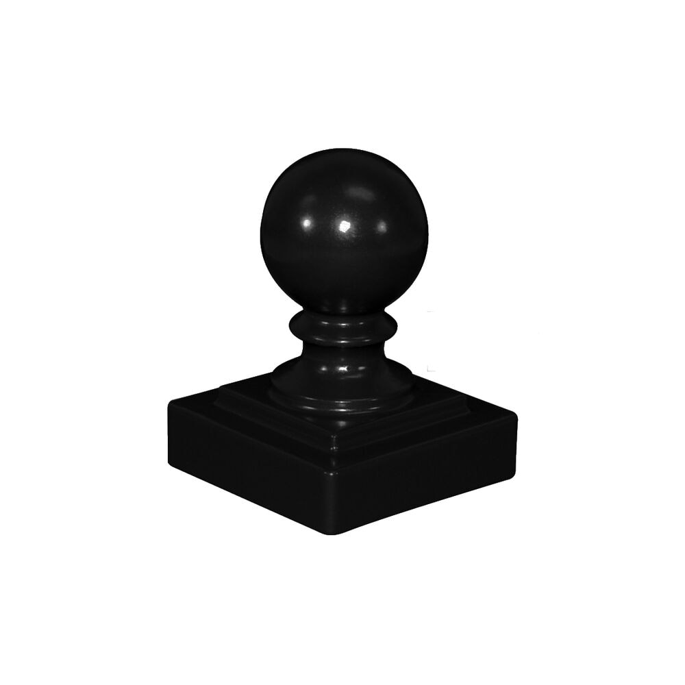 CATALYST 2-1/2 in Black Aluminum Heavy Duty Ball Fence Post Top in the ...