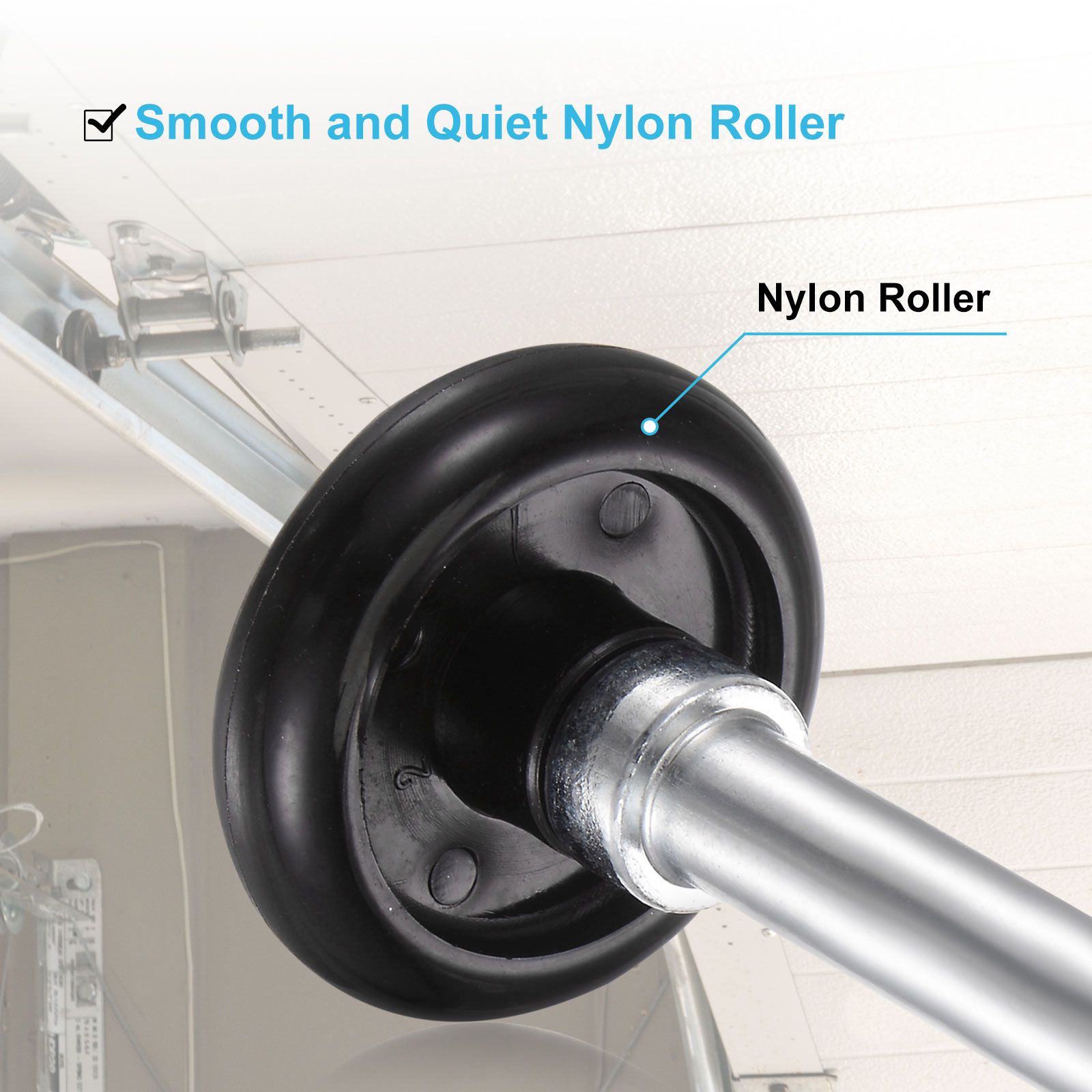 Unique Bargains 2pcs 1.8inch Nylon Garage Door Rollers for 2inch Garage ...