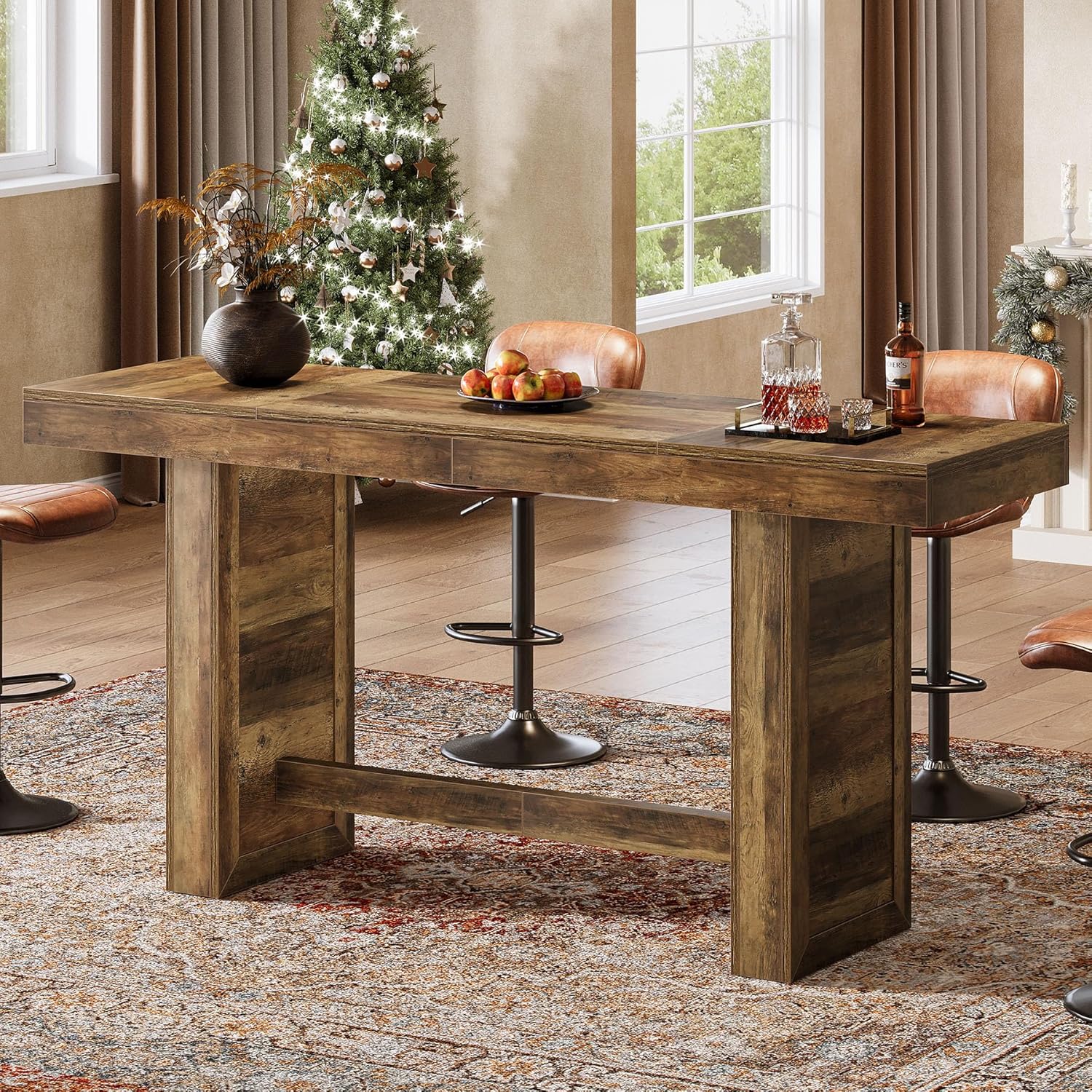 Tribesigns 70.9 inches Extra Long Bar Table Farmhouse Bar Height Table ...