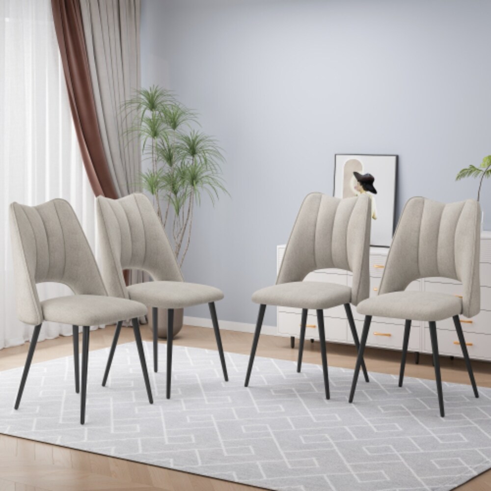 Wooakway 17 Inch Dining Chairs Set of 4 Modern Simple Design High ...