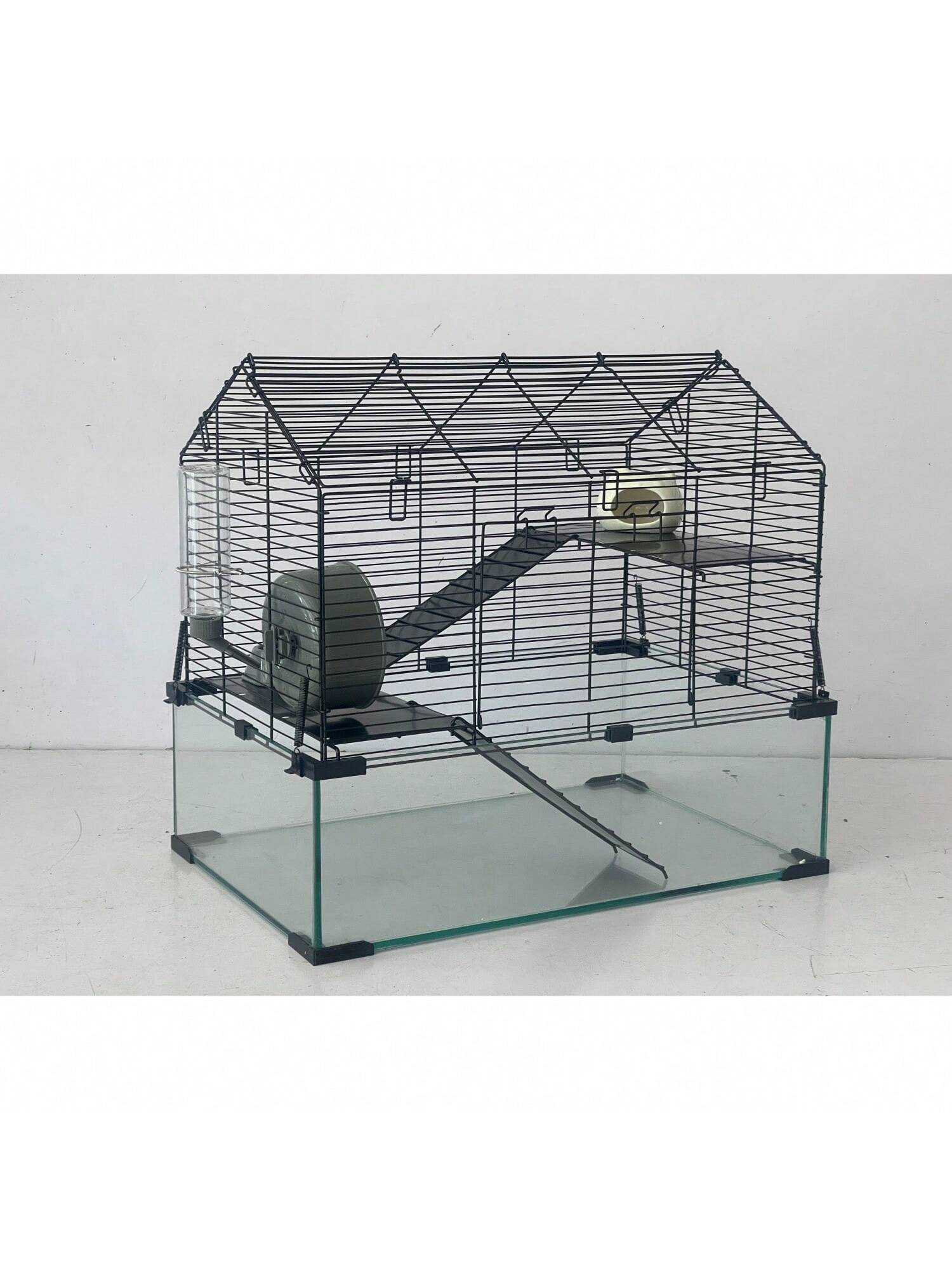 WhizMax Large Hamster Cage 3-Tier Gerbil Cages With Running Wheel Water ...