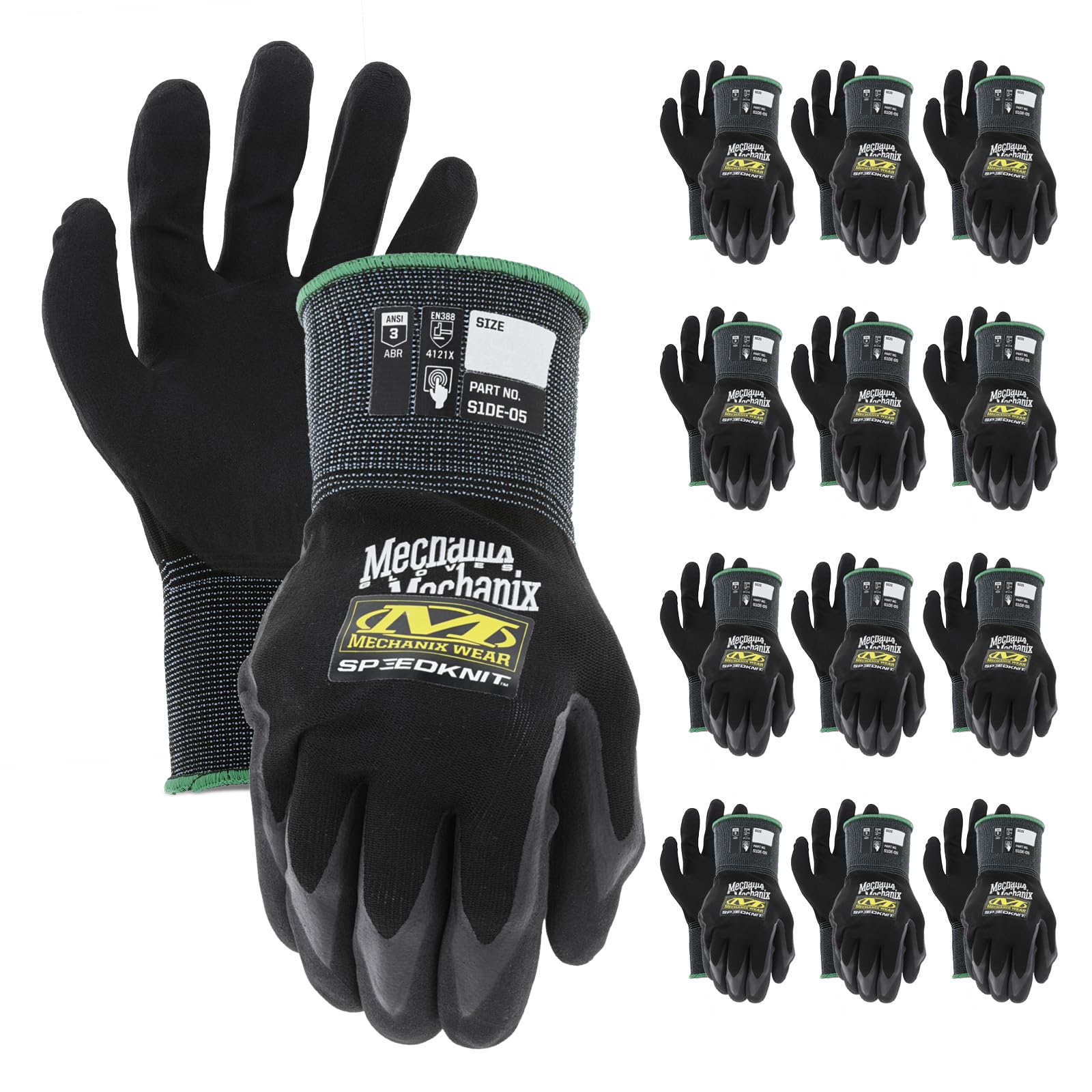 MECHANIX WEAR SpeedKnit Utility Work Gloves - Coated-Knit Work Gloves ...