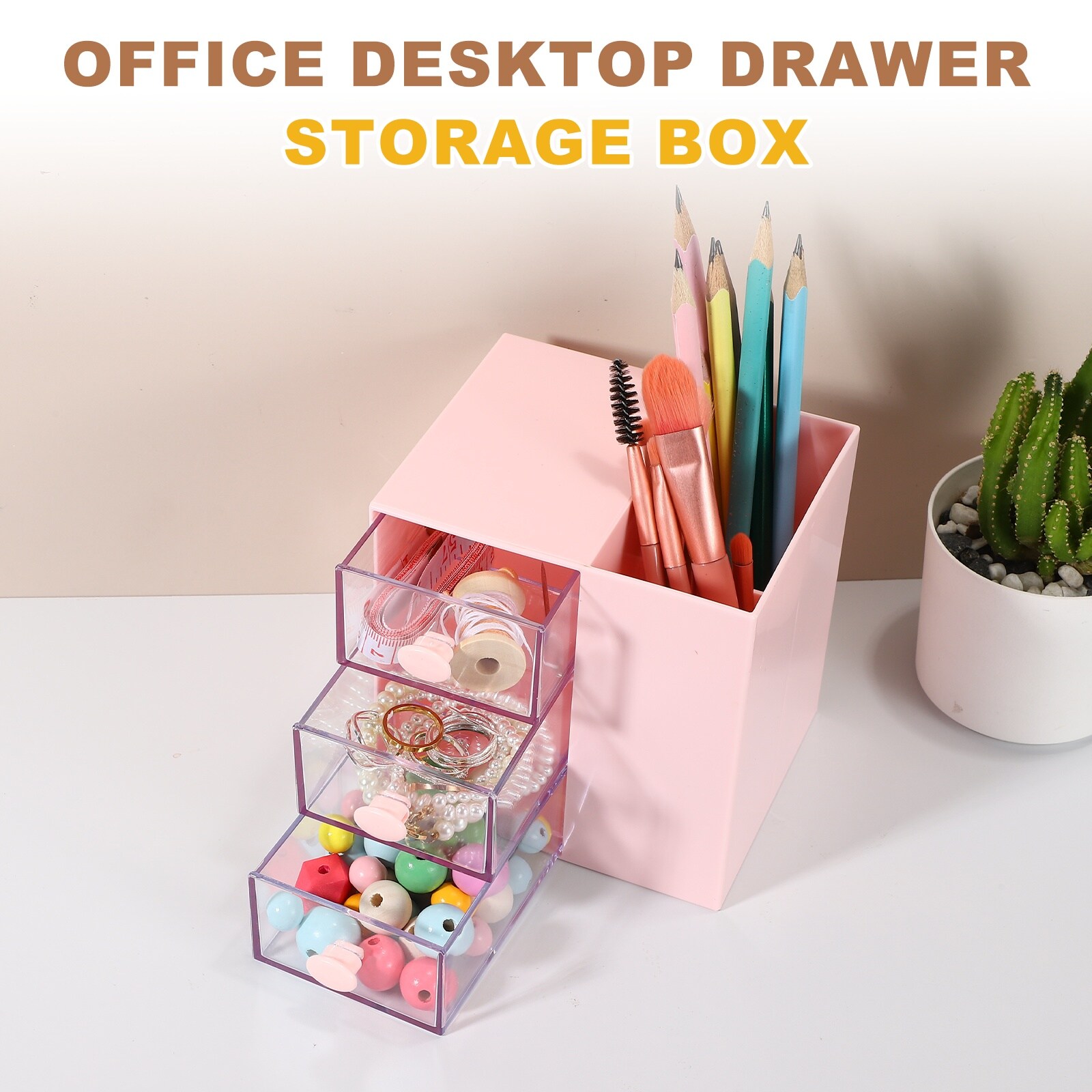 Unique Bargains Mini Storage Drawers for Desk Plastic Desktop Teacher ...
