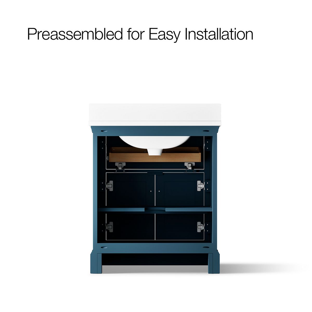 KOHLER Charlemont 30-in Tidal Blue Undermount Single Sink Bathroom ...