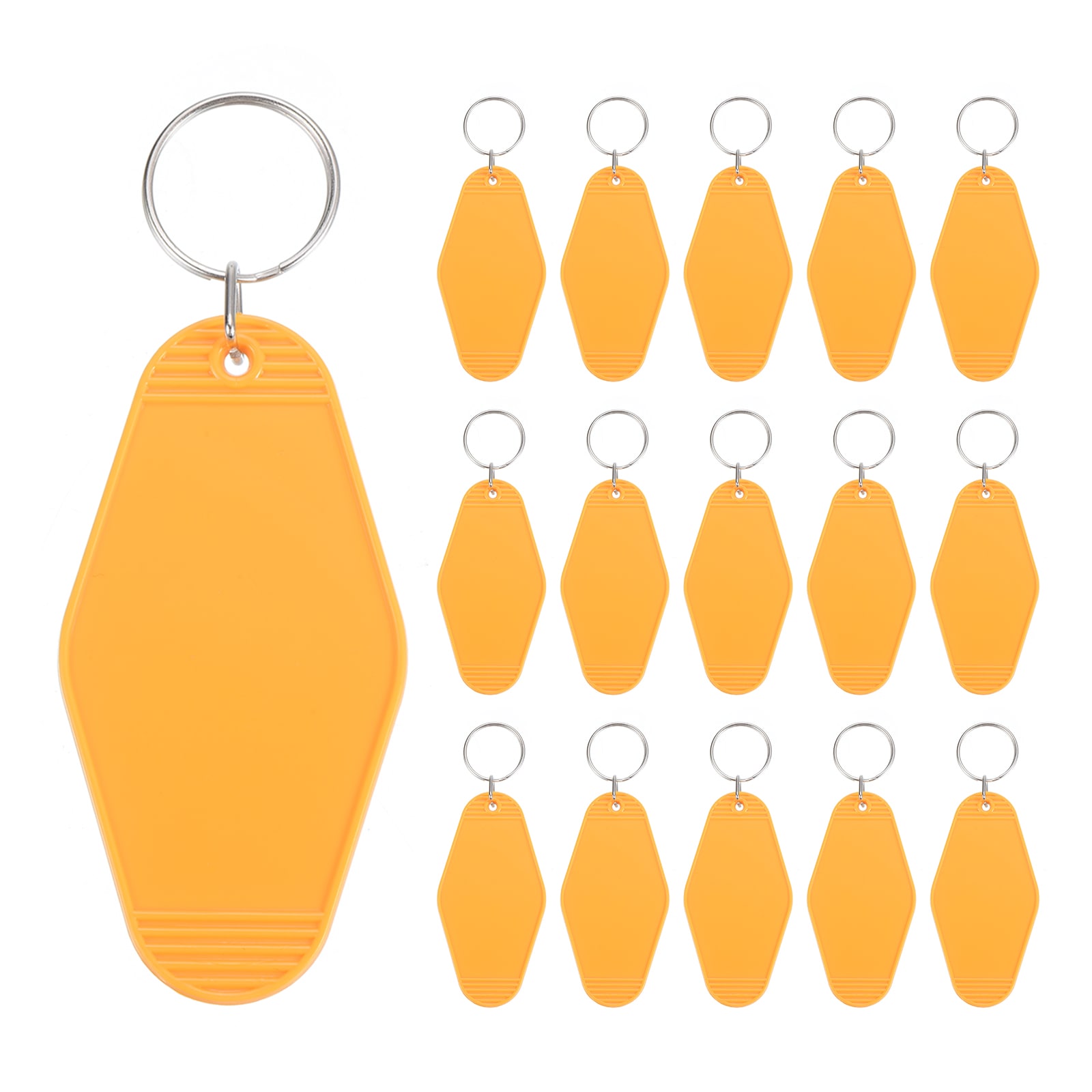 PATIKIL Vintage Motel Keychain 16pcs Blank Hotel Keychains Rhombus ...