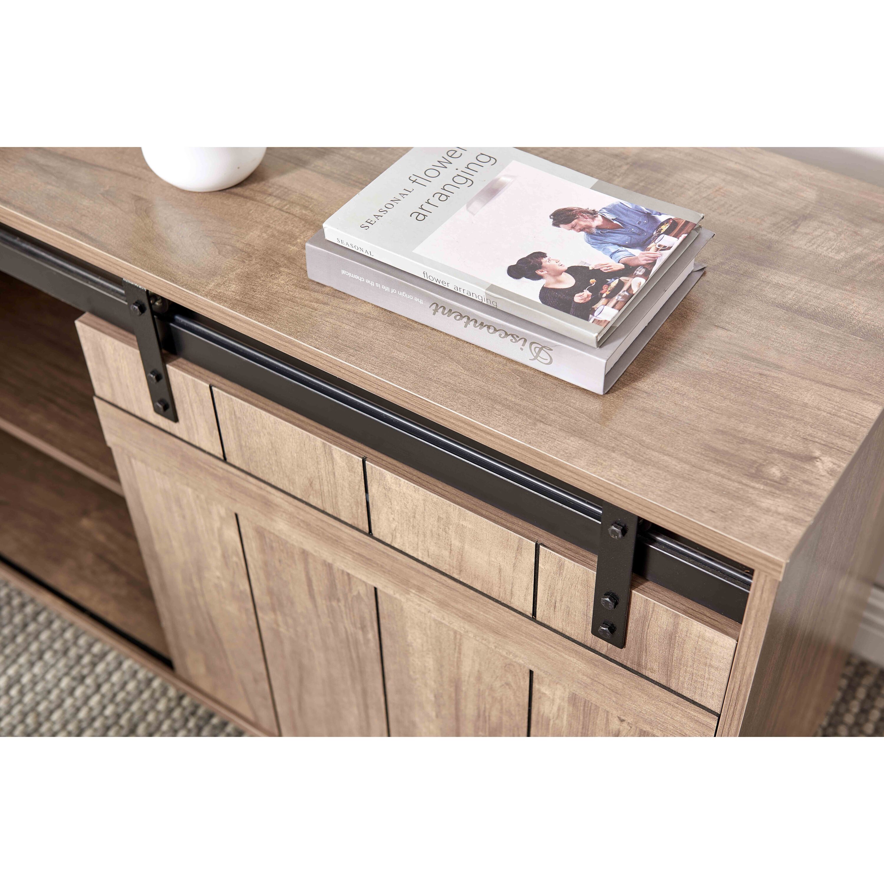 Tinyhomie Desk L-shaped Workstation Home Office attached storage ...