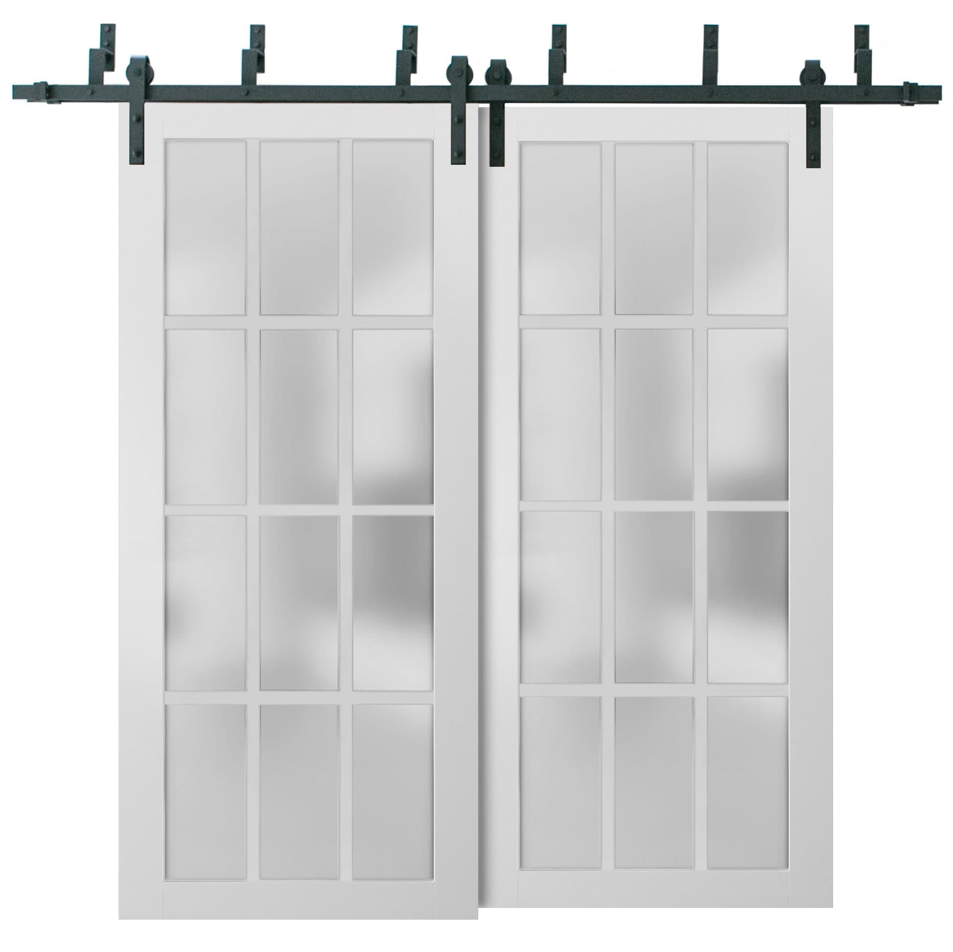 SARTODOORS Interior Barn Bypass Doors - Felicia 3312 White Silk -60 x ...