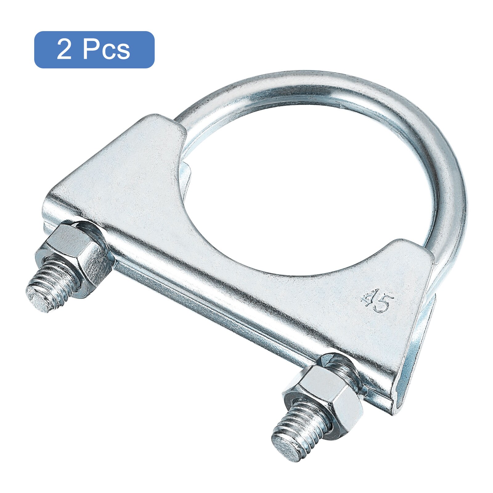 Unique Bargains Muffler U-Bolt Clamps for 45mm(1-3/4 Inch) Diameter ...
