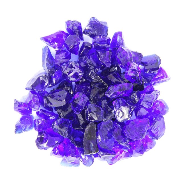 Hiland Az Patio Heaters Recycled Fire Pit Fire Glass In Cobalt Blue At