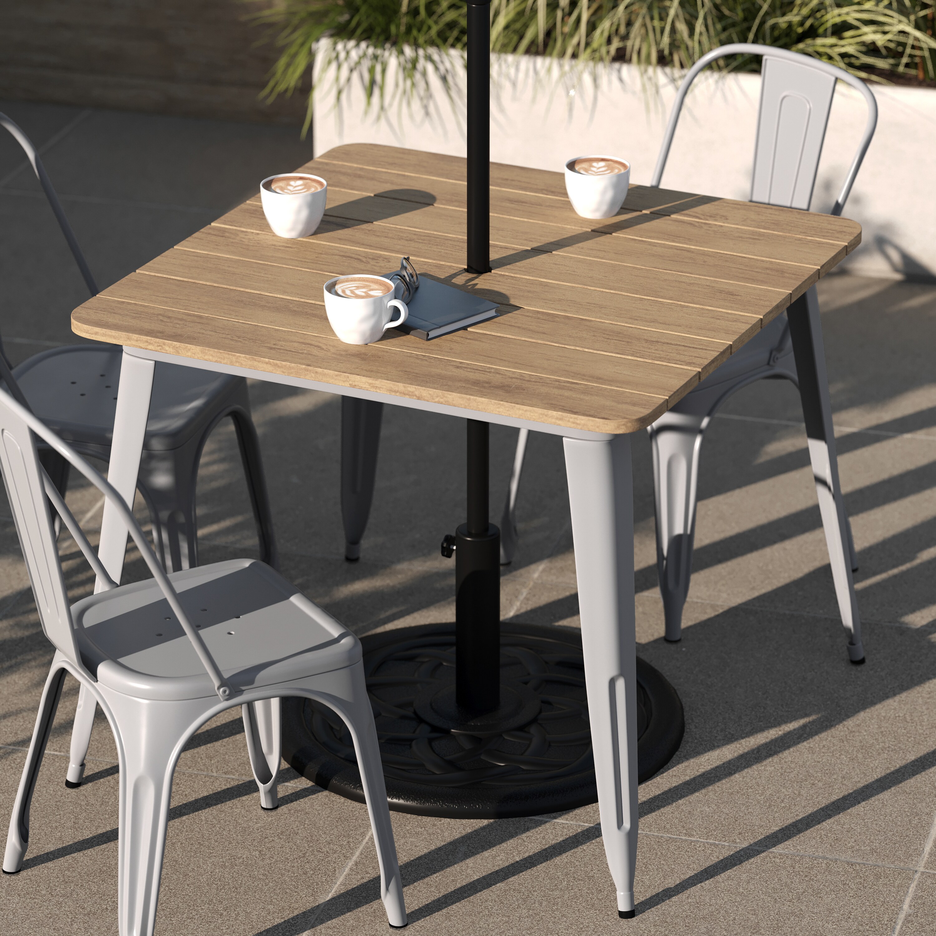 Taylor & Logan Ani Brown Top/Silver Frame Contemporary/Modern Dining ...