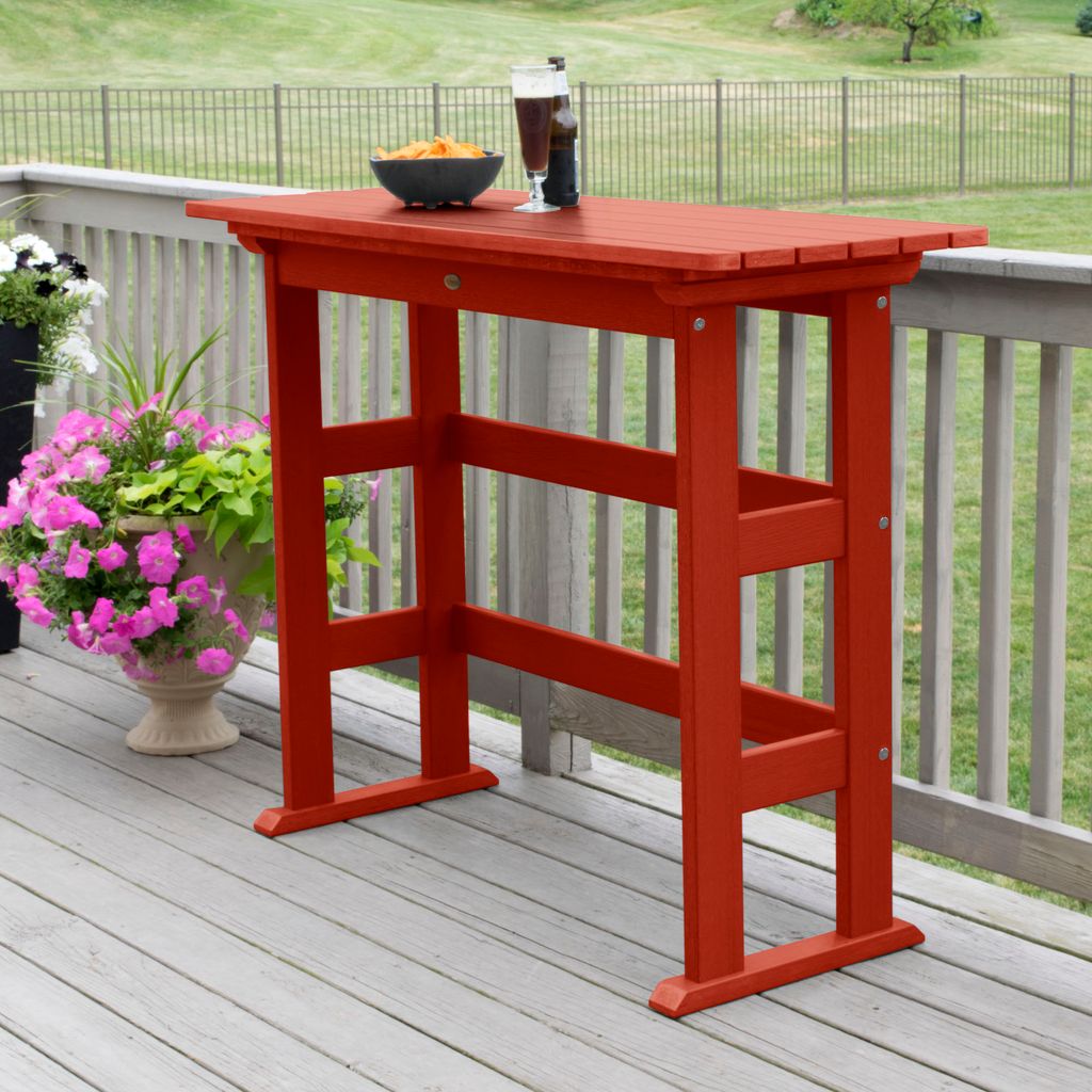 highwood The Lehigh Rectangle Outdoor Bar Height Table 21.05-in W x 54 ...