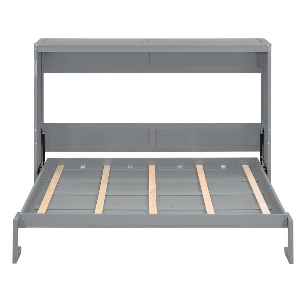 ModernLuxe Full Size Murphy Bed Wall BedGray in the Beds department at ...