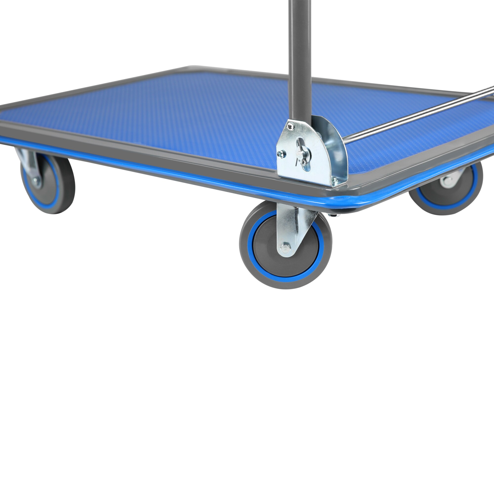 Siavonce 660-lb Capacity 4-Wheel Blue Steel Folding Hand Truck in the ...