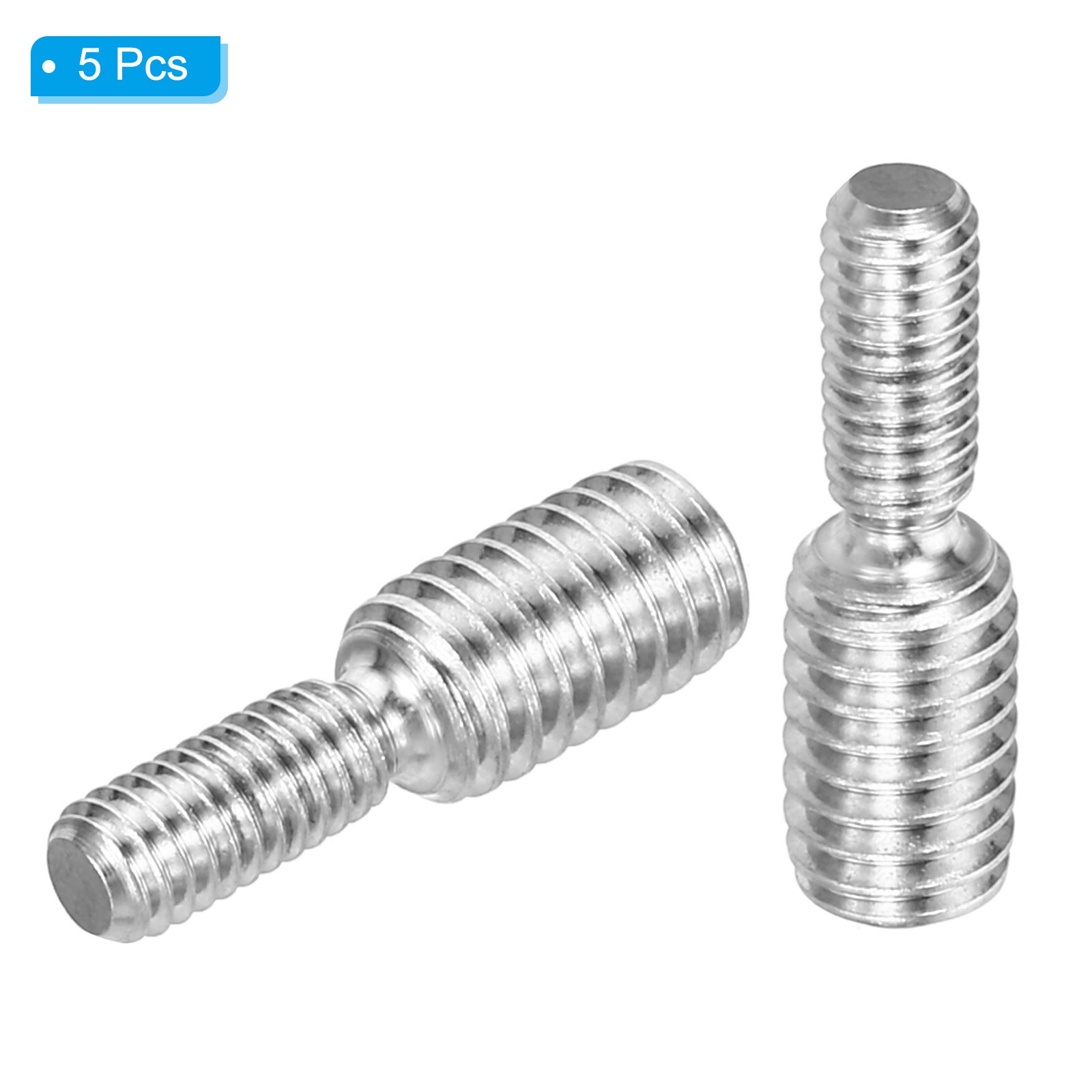 PATIKIL M4x10mm to M6x10mm Double End Threaded Stud Screw Bolt 5pcs 304 ...