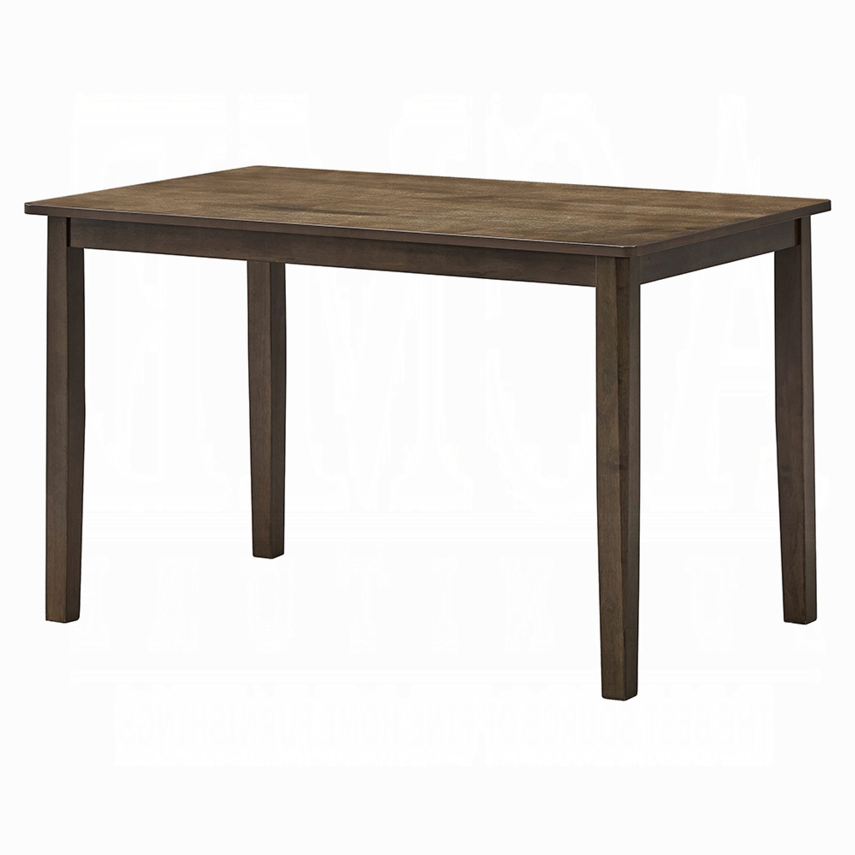 Benzara Dexy Dining Table-47 Inch Rectangular Top-Farmhouse Walnut ...